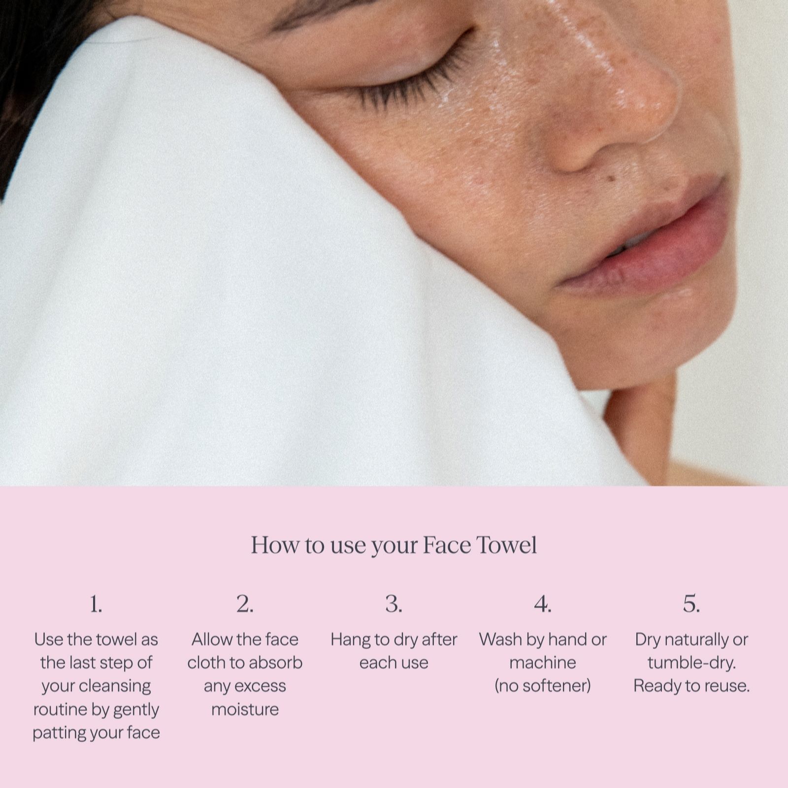 Waschies 5 Piece Face Cloths - QVC UK
