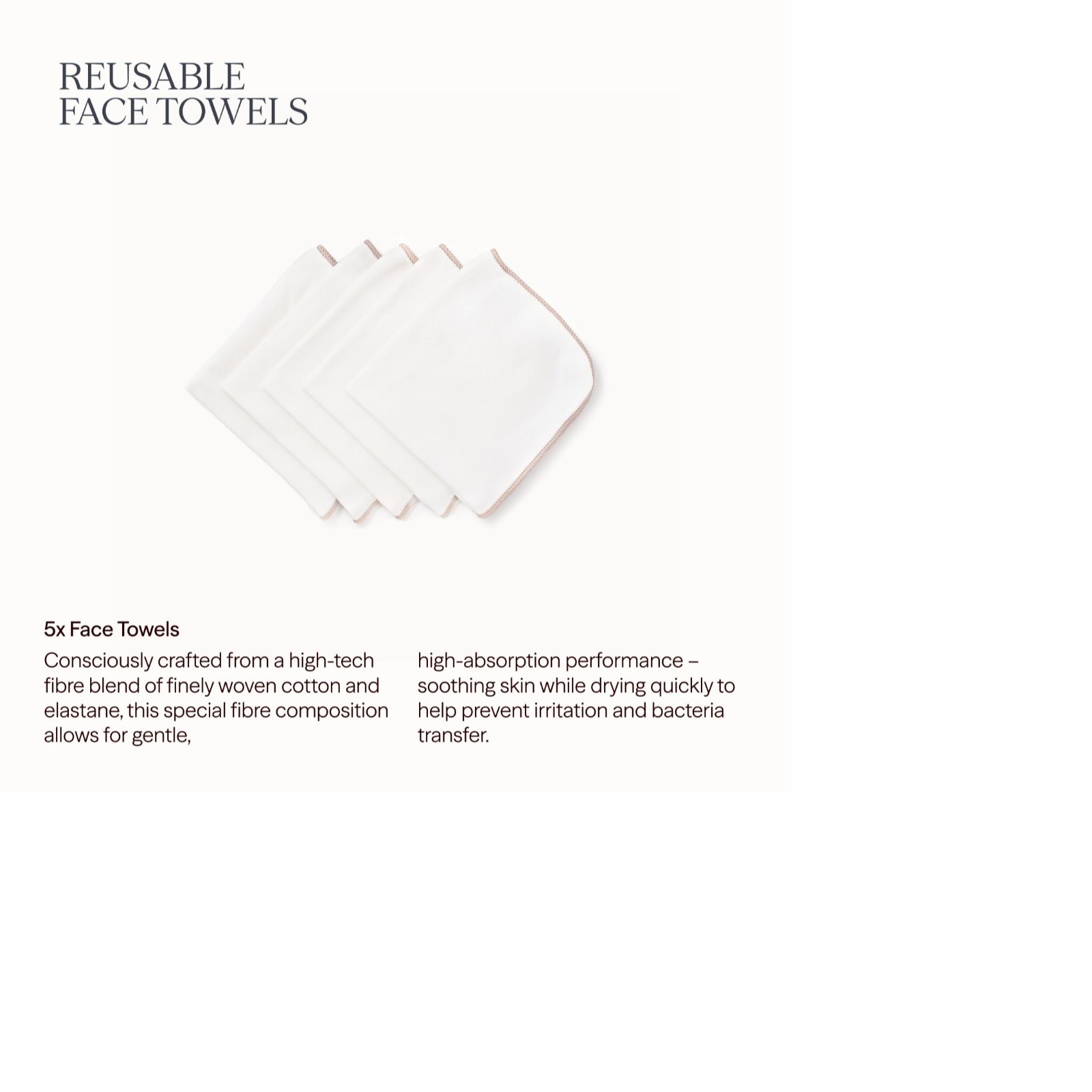 Waschies 5 Piece Face Cloths - QVC UK