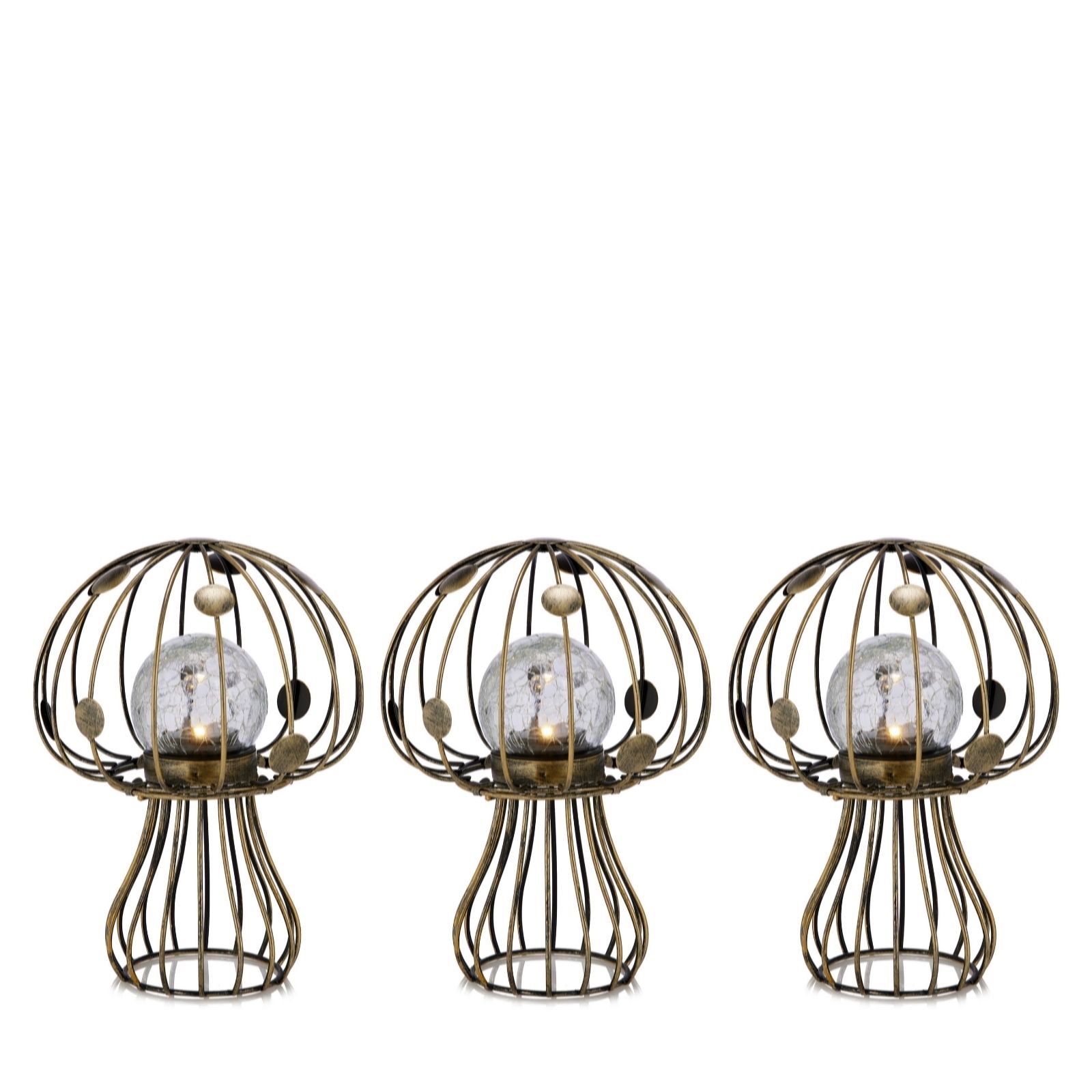 Outlet Garden Reflections Set of 3 Solar Wire Toadstool Lights - QVC UK