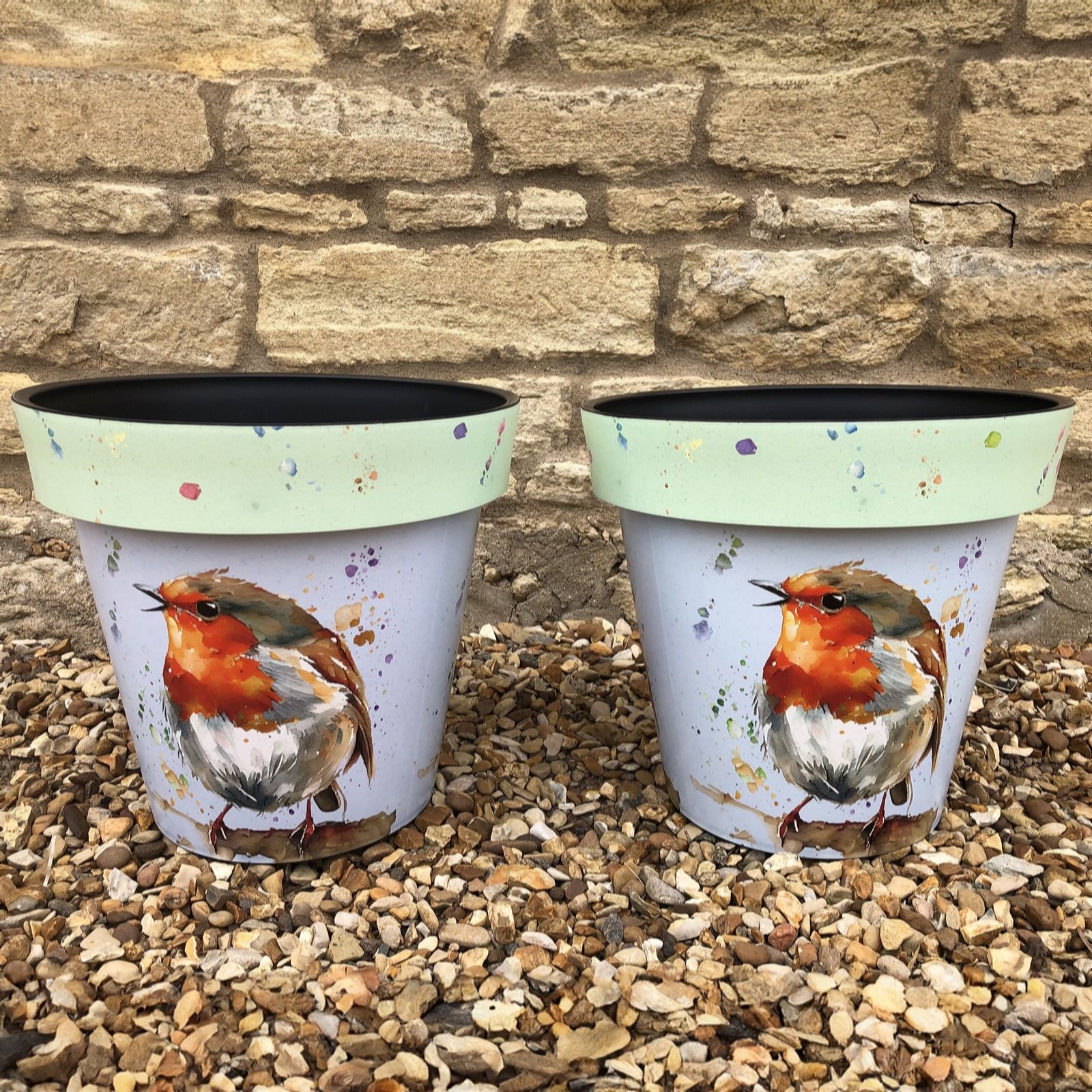 Plants2Gardens Robin Planter Pair - QVC UK