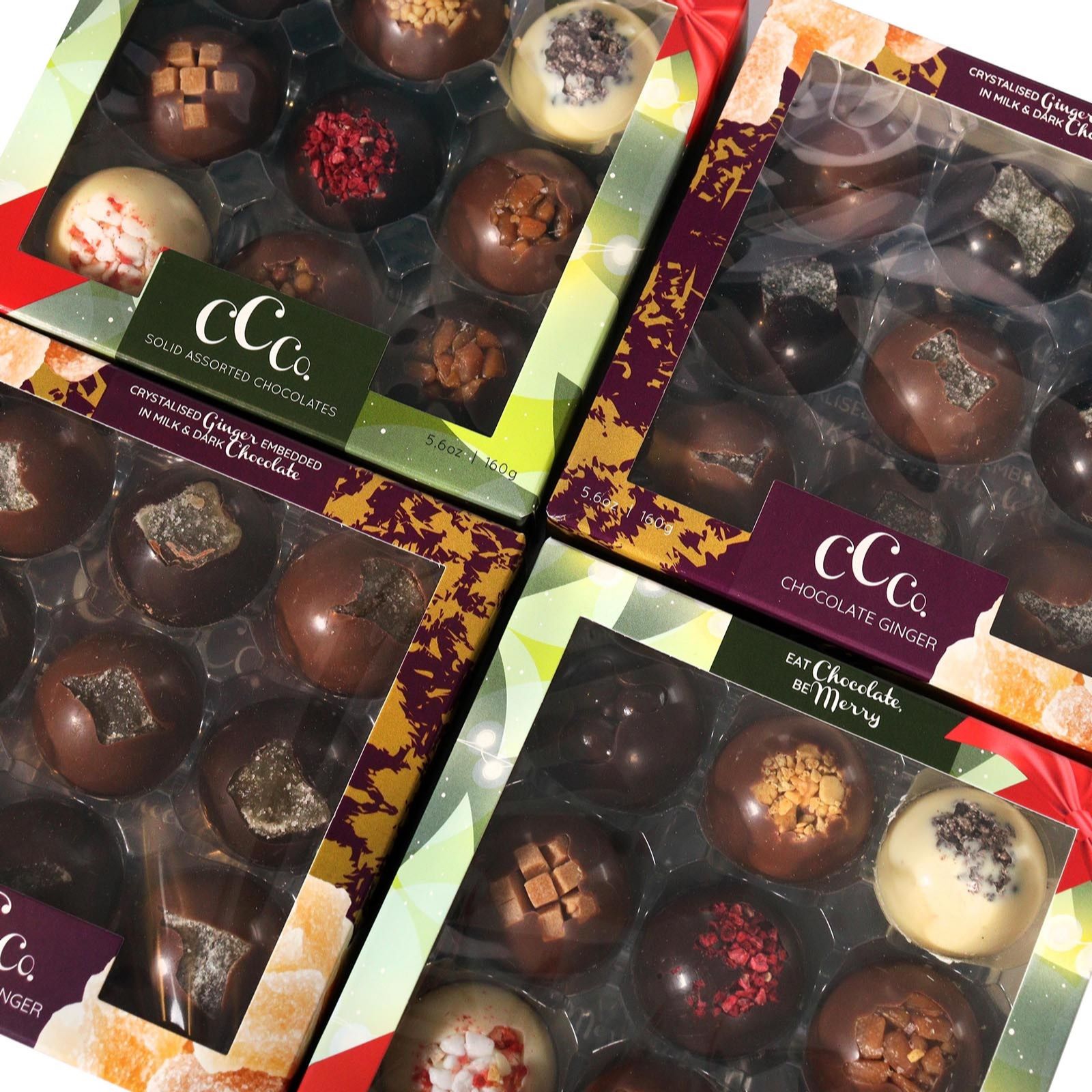 Calico Set of 4 Festive Chocolate & Ginger Domes - QVC UK