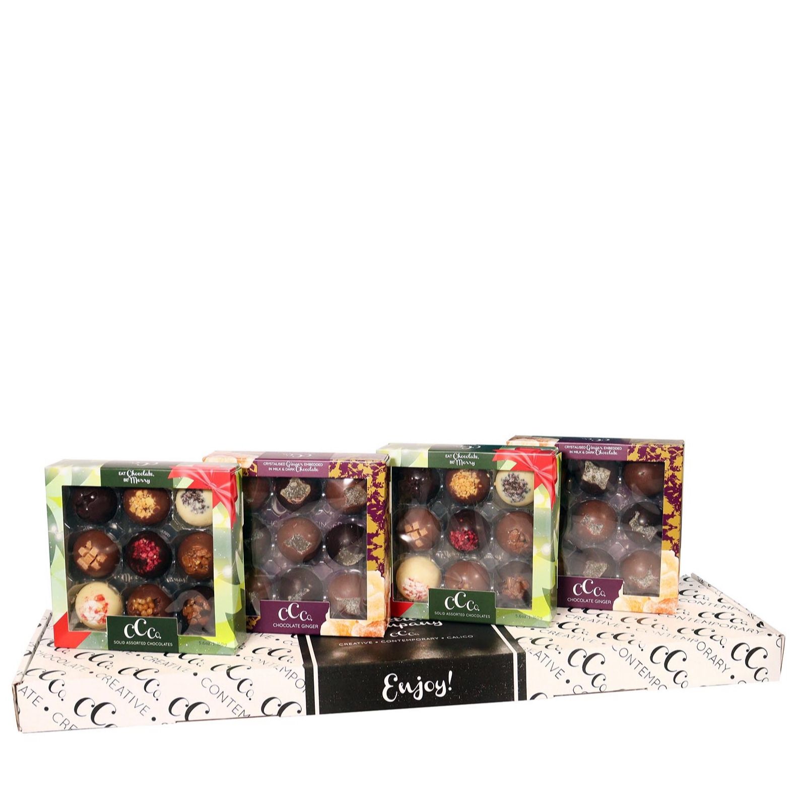 Calico Set of 4 Festive Chocolate & Ginger Domes - QVC UK