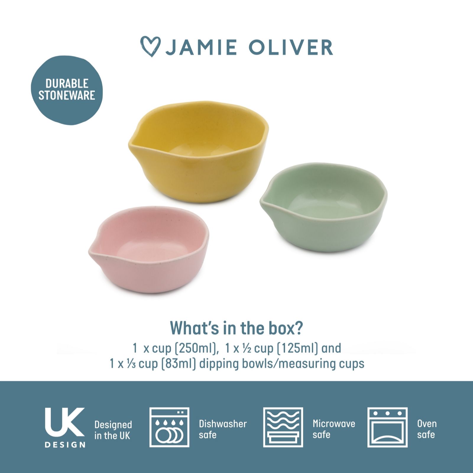 Jamie Oliver Big Love Pinch Me Pots - QVC UK