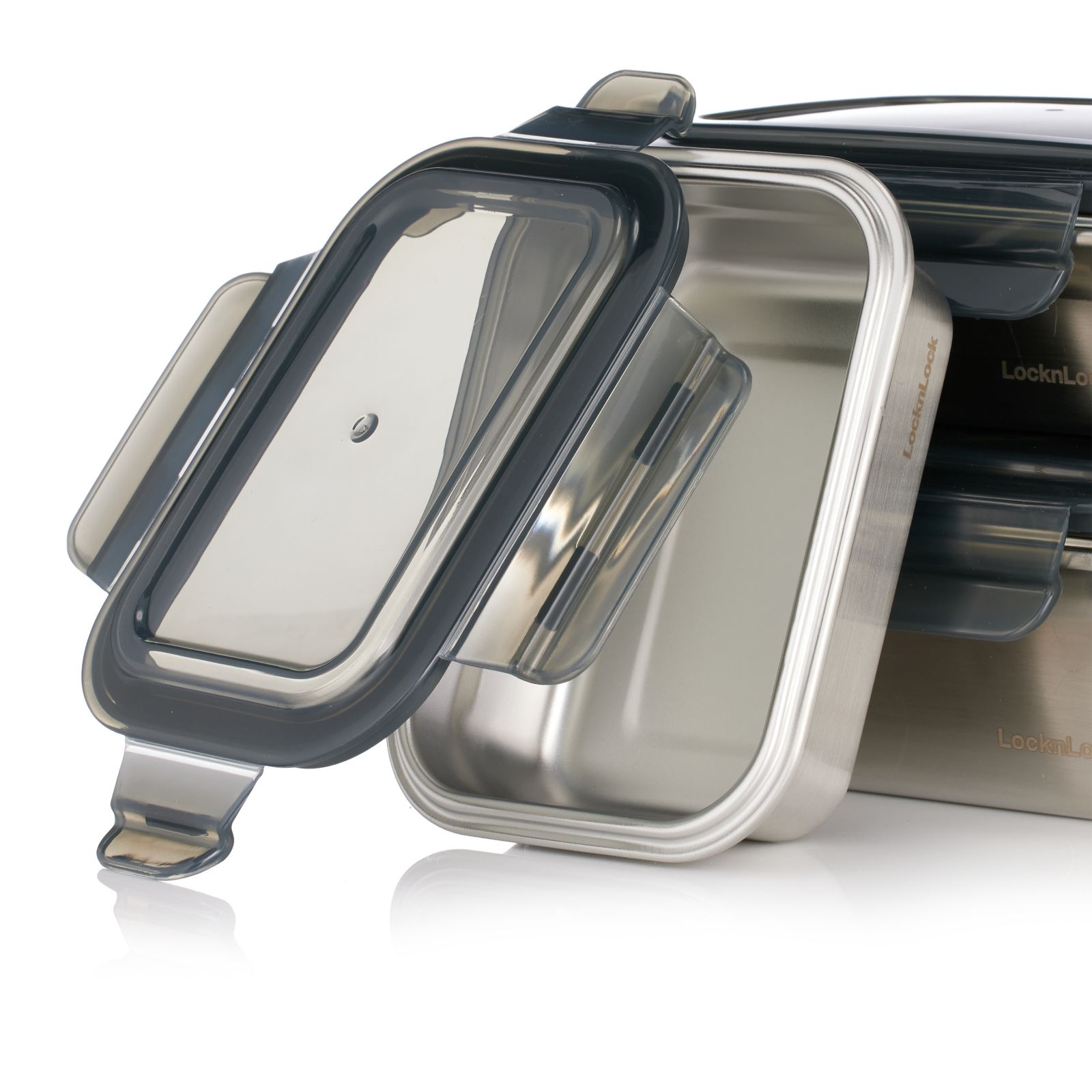 Lock & Lock 3 Piece Nestable Stainless Steel Starter Pack - QVC UK