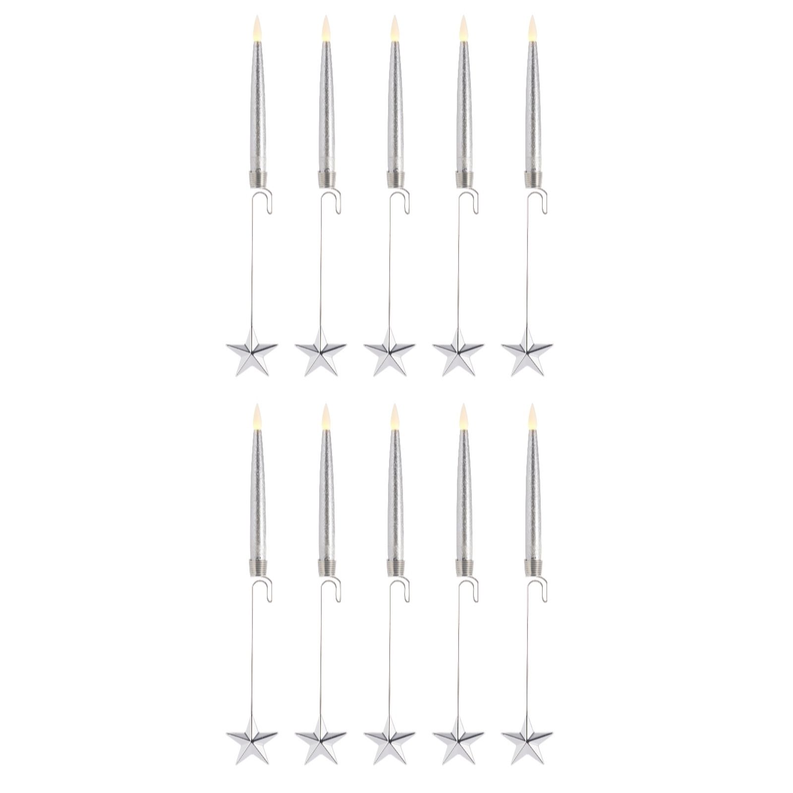 Outlet Home Reflections Set of 10 Hanging Tree Candles - QVC UK