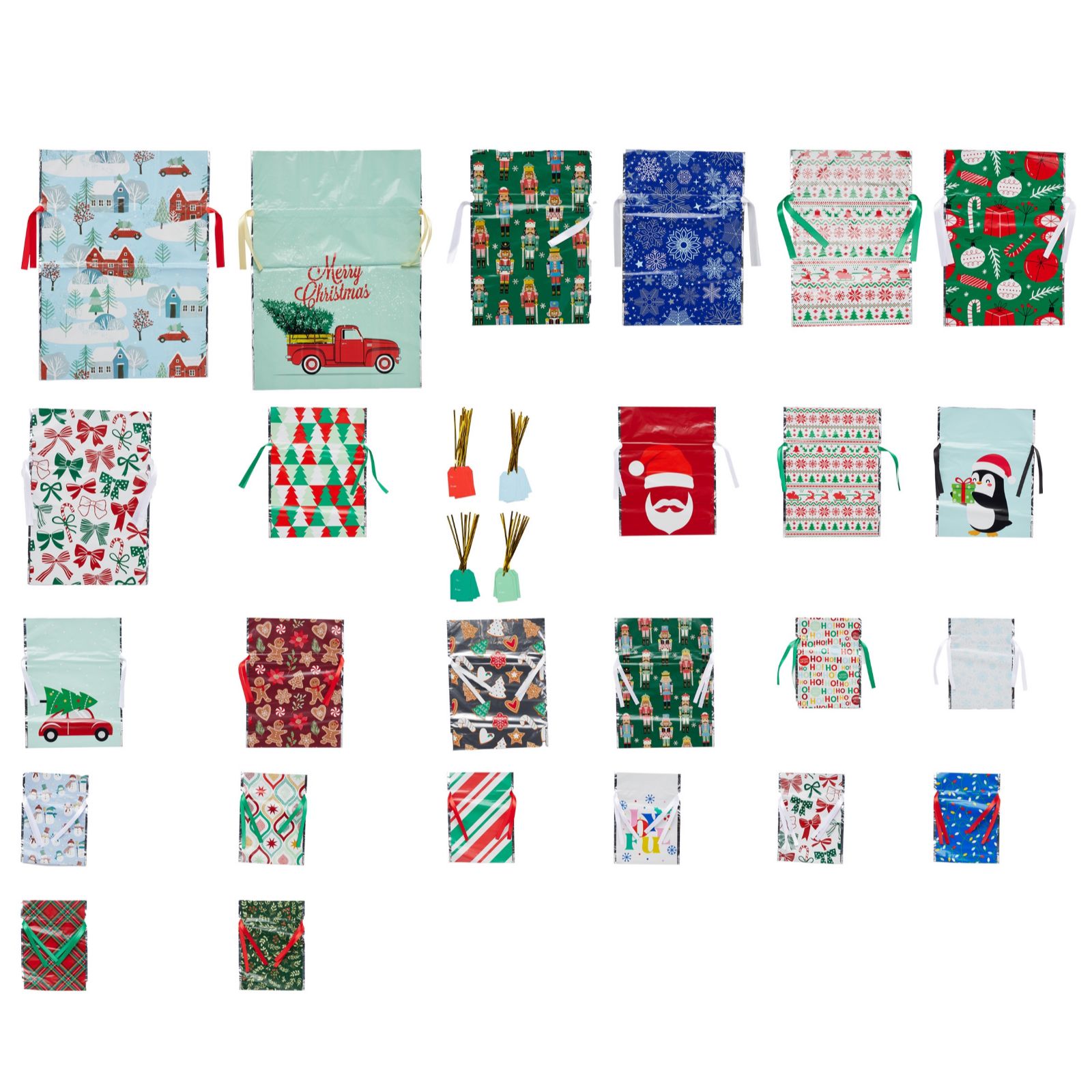 Perfect Present 25 Bags & Tags Christmas Wrapping Set - QVC UK