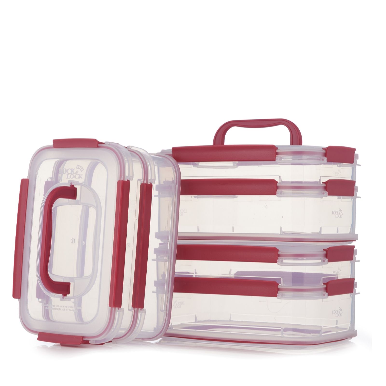 Outlet Lock & Lock Set of 3 Multi Lock Carry Containers - QVC UK