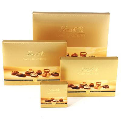 Lindt Chocolate 950g Swiss Tradition Cascade Collection - QVC UK