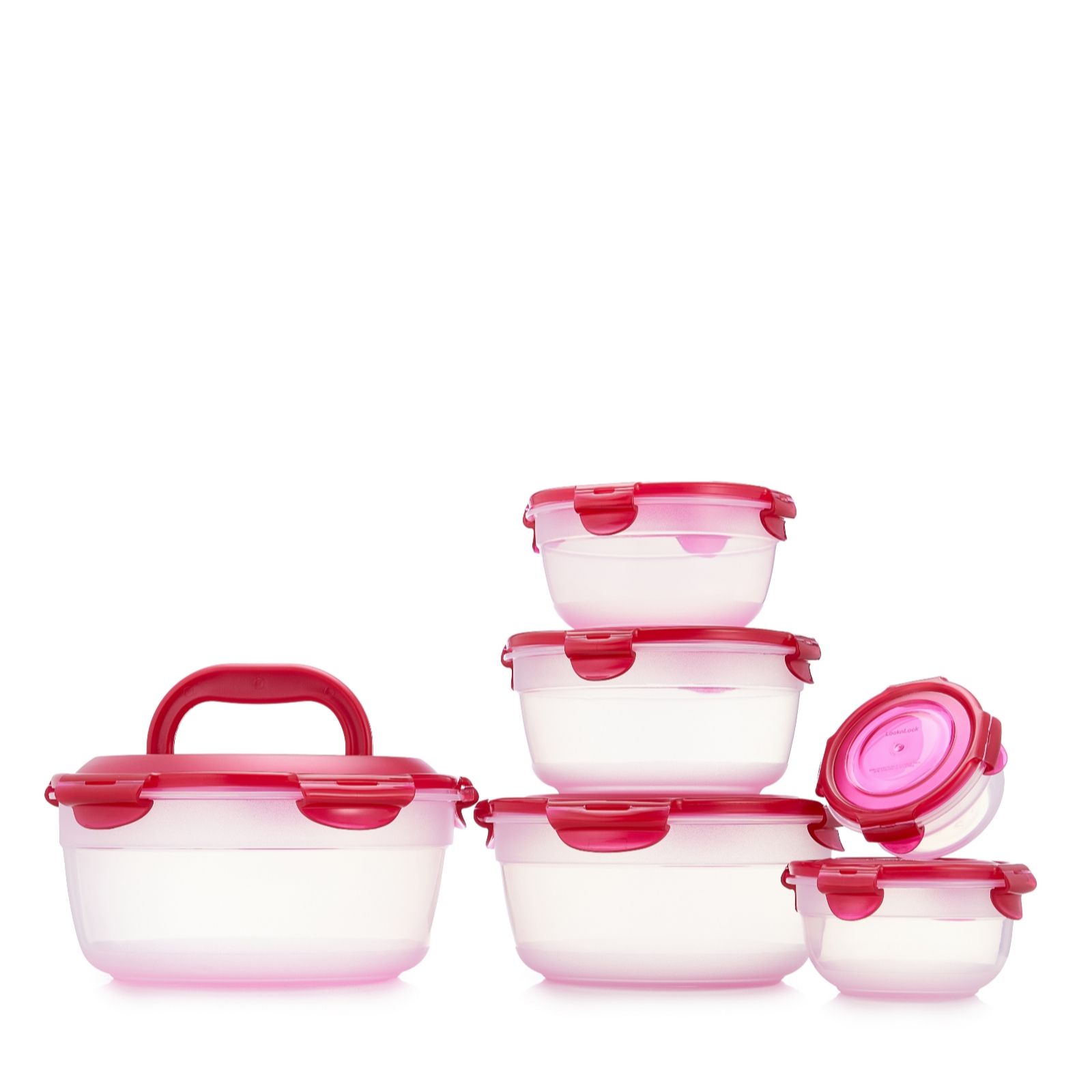 Outlet Lock & Lock Set of 6 Round Nestable Container Set - QVC UK