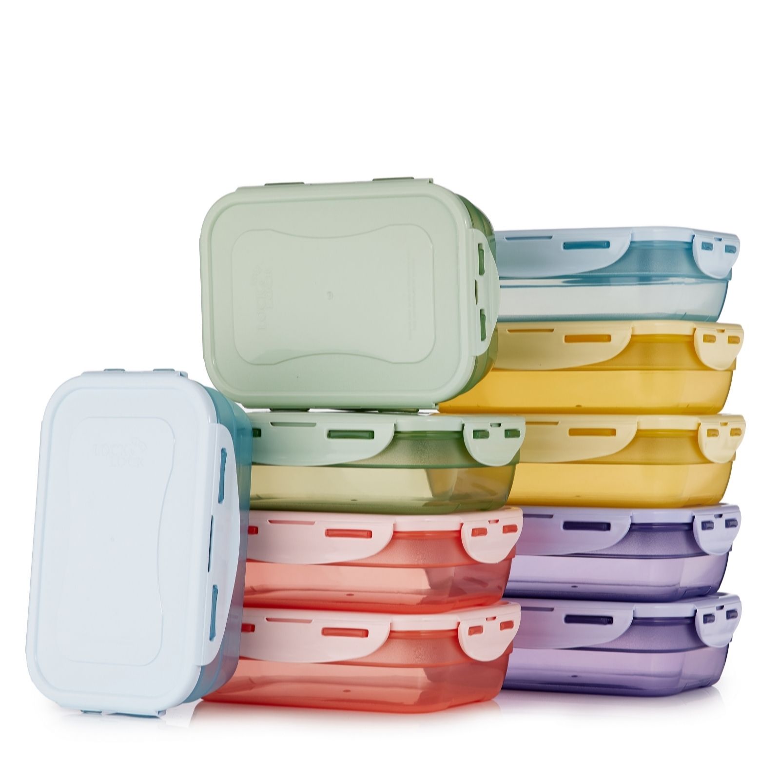 Outlet Lock & Lock Set of 10 Multi Colour Nesting Rectangle Containers ...