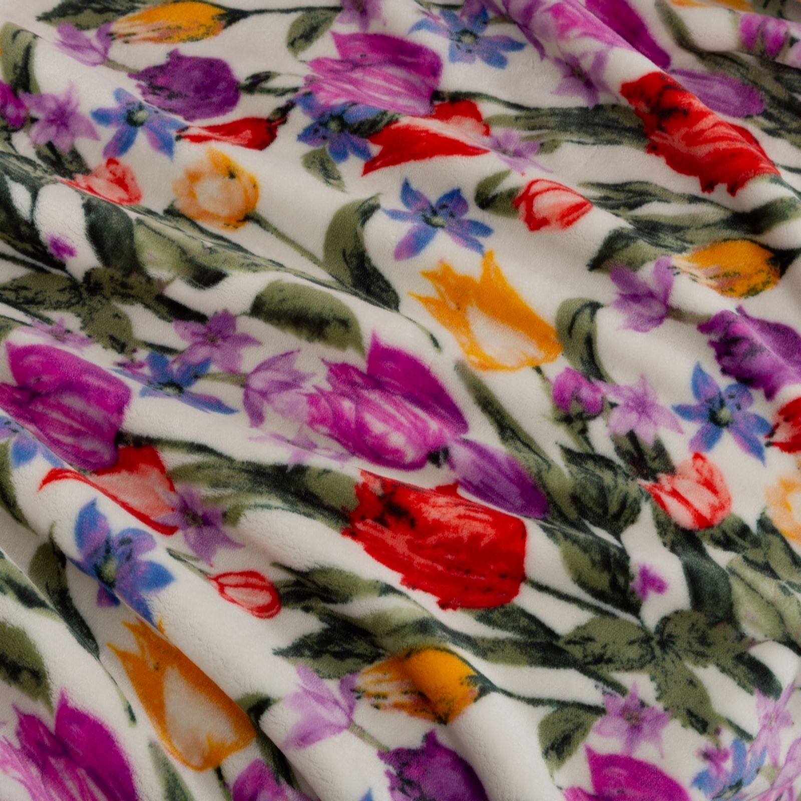 Outlet Cozee Home Velvetsoft Floral Printed Throw in Giftbox - QVC UK