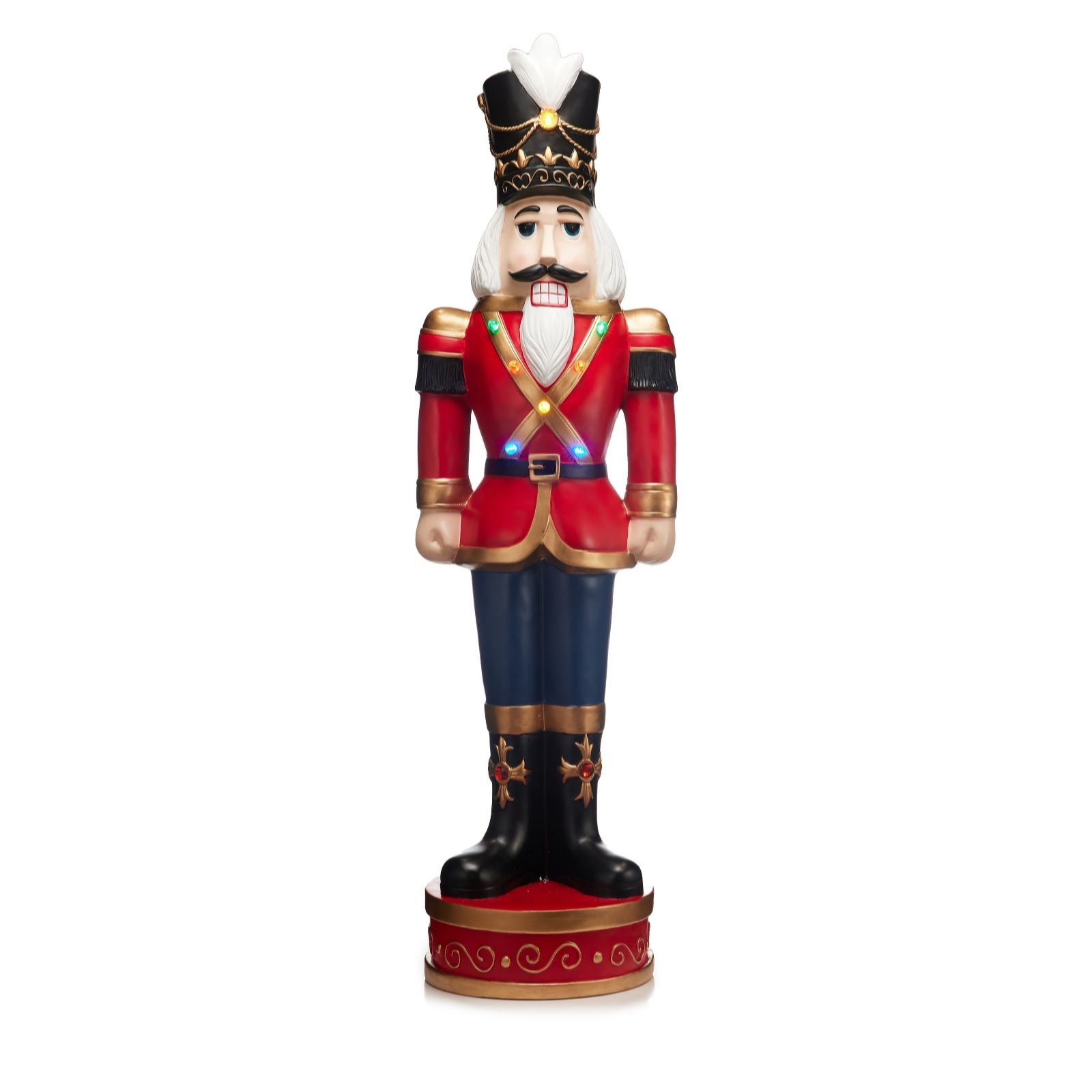 Festive 5ft Pre-Lit Indoor Outdoor Nutcracker - QVC UK