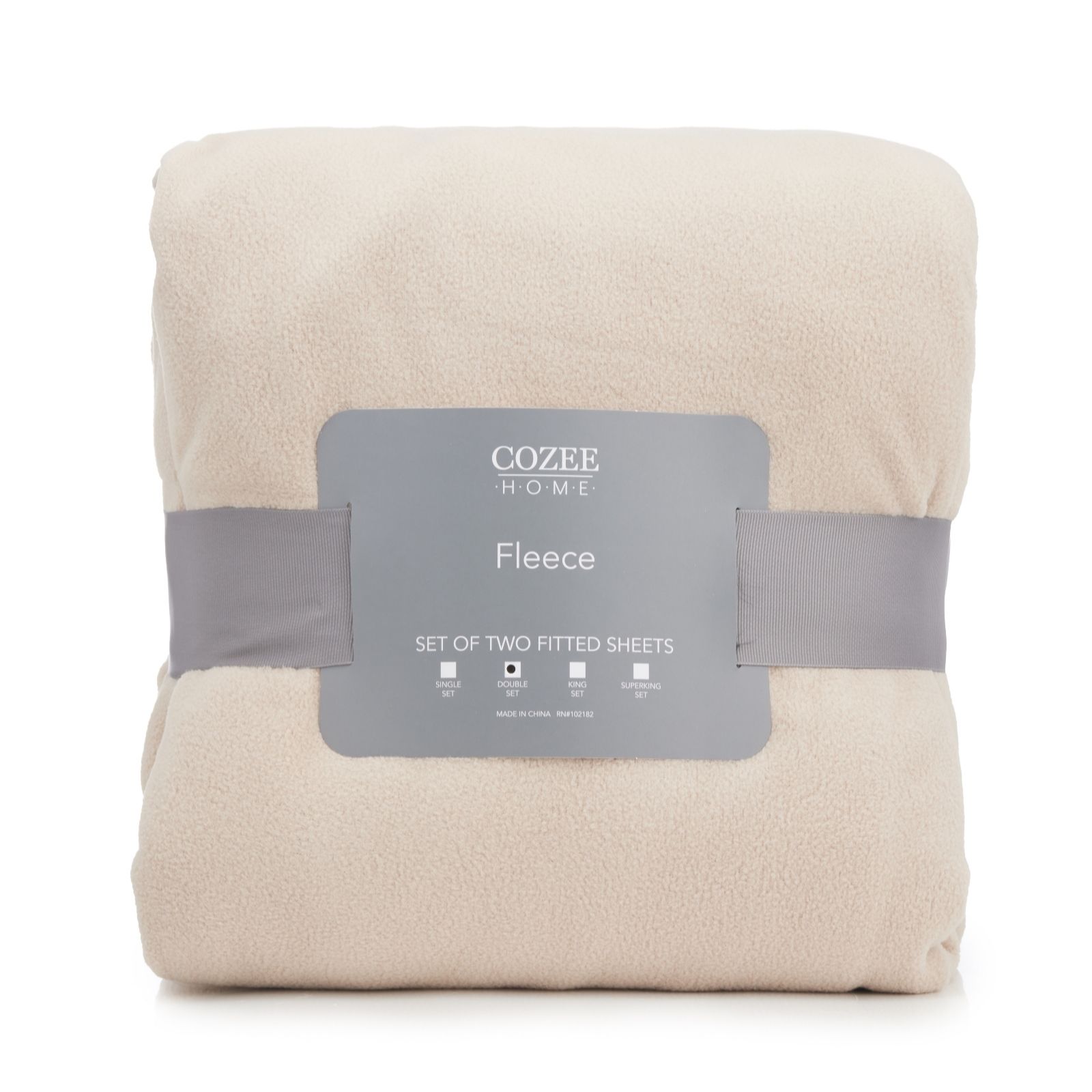 Outlet Cozee Home Set of 2 Fleece Deep Fitted Sheets - QVC UK