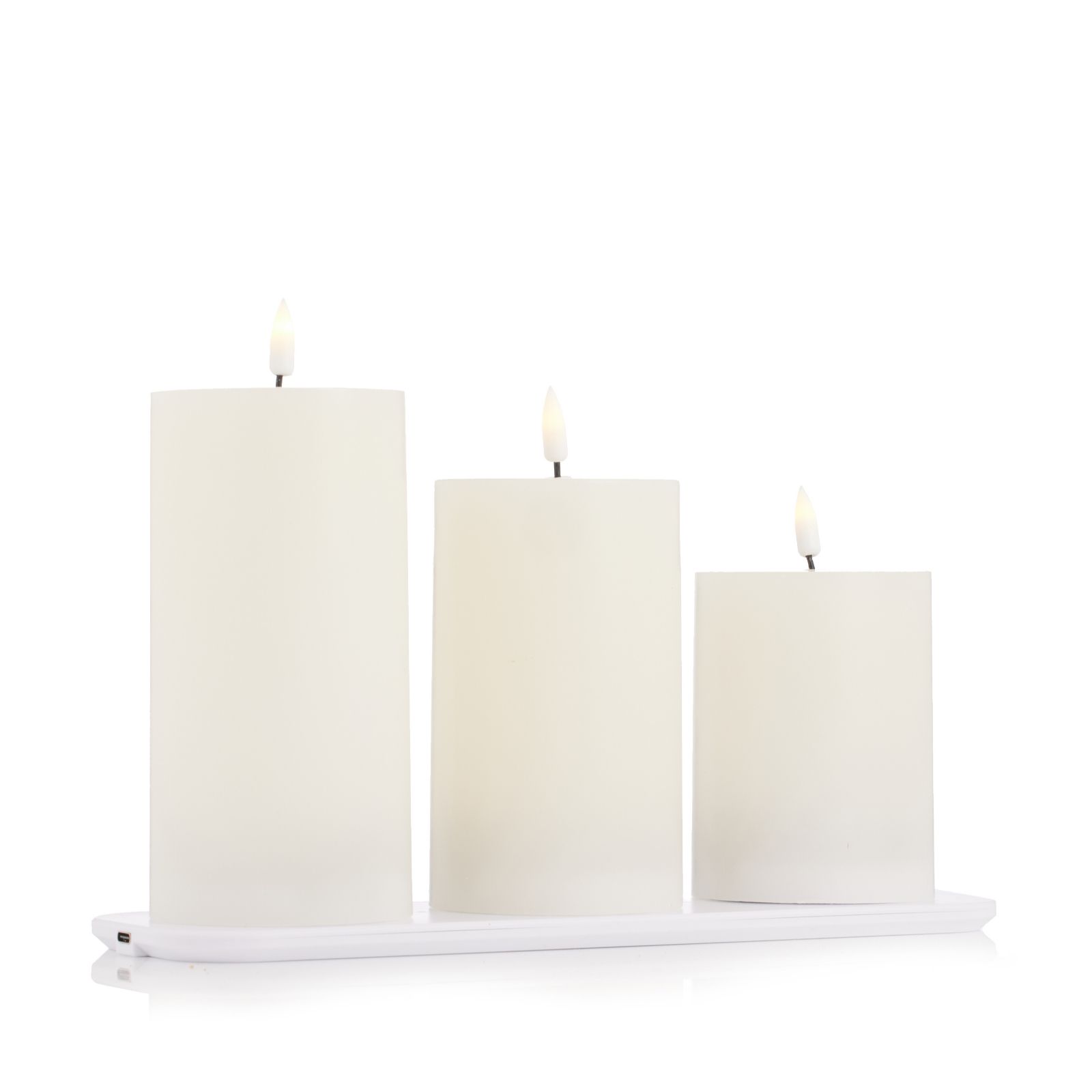 Outlet Home Reflections Rechargeable LED Candles & Charging Dock - QVC UK