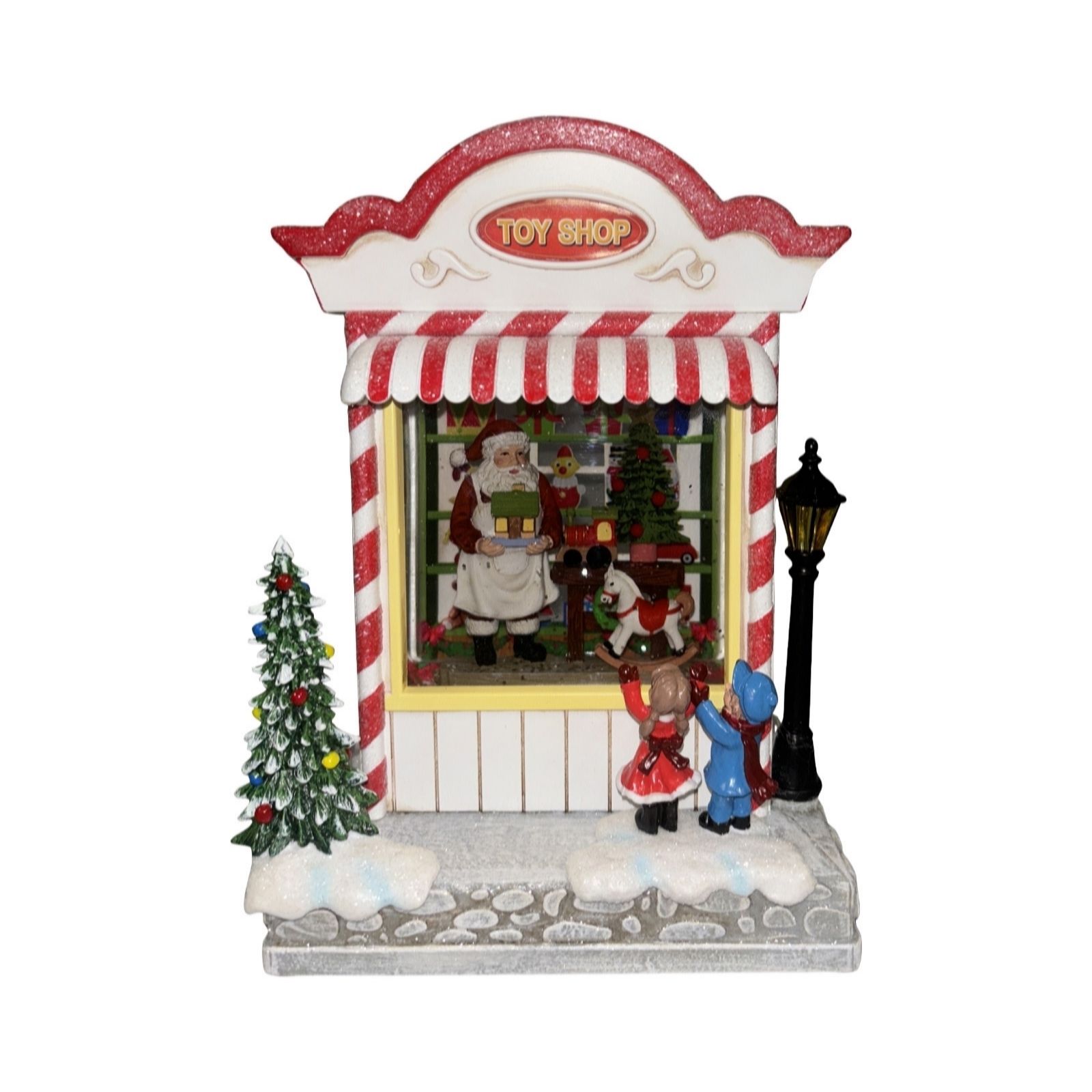 Outlet Santa Express Pre Lit Toy Shop Water Spinner - QVC UK