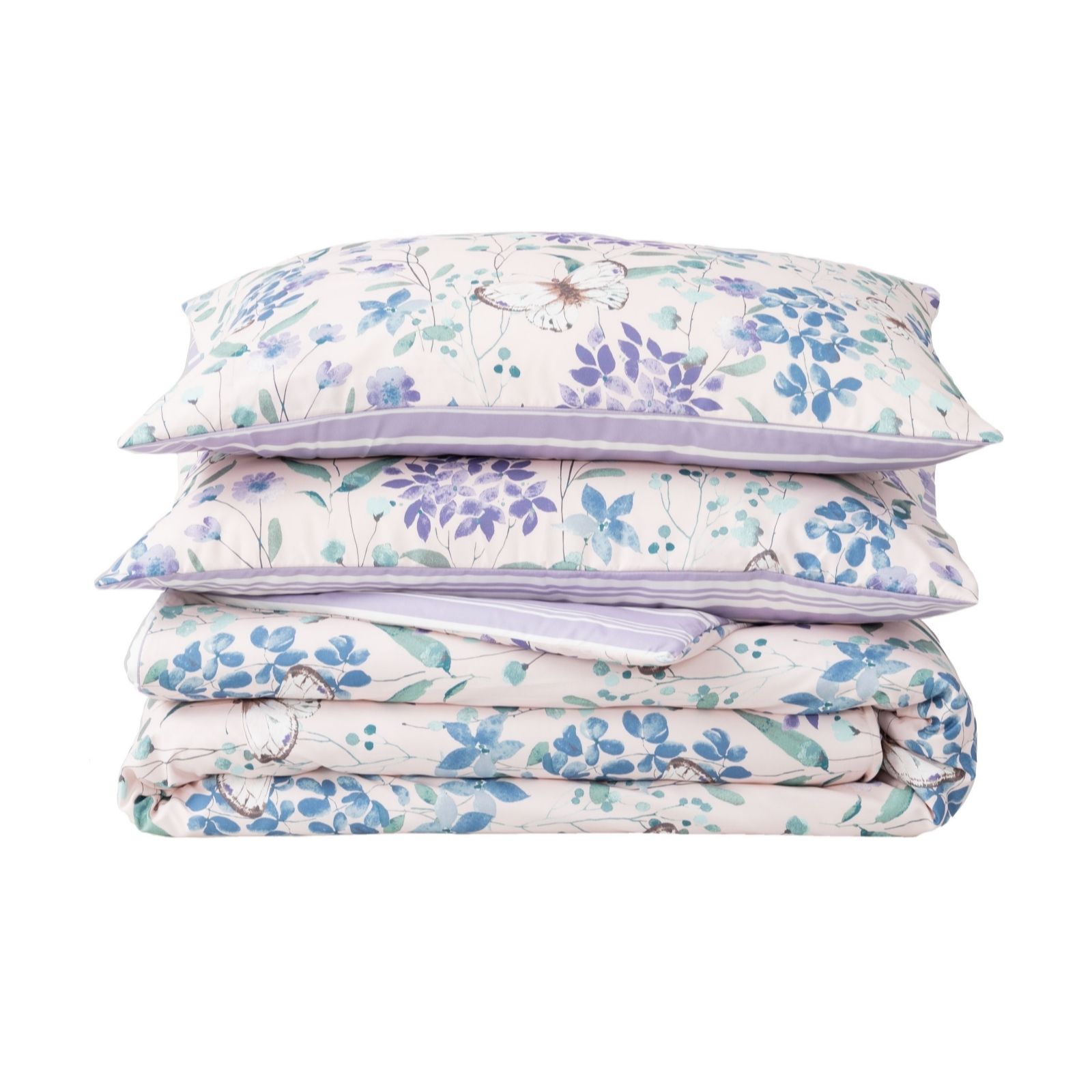 Outlet Cozee Home Reversible Butterfly Floral 4 Piece Duvet Set - QVC UK