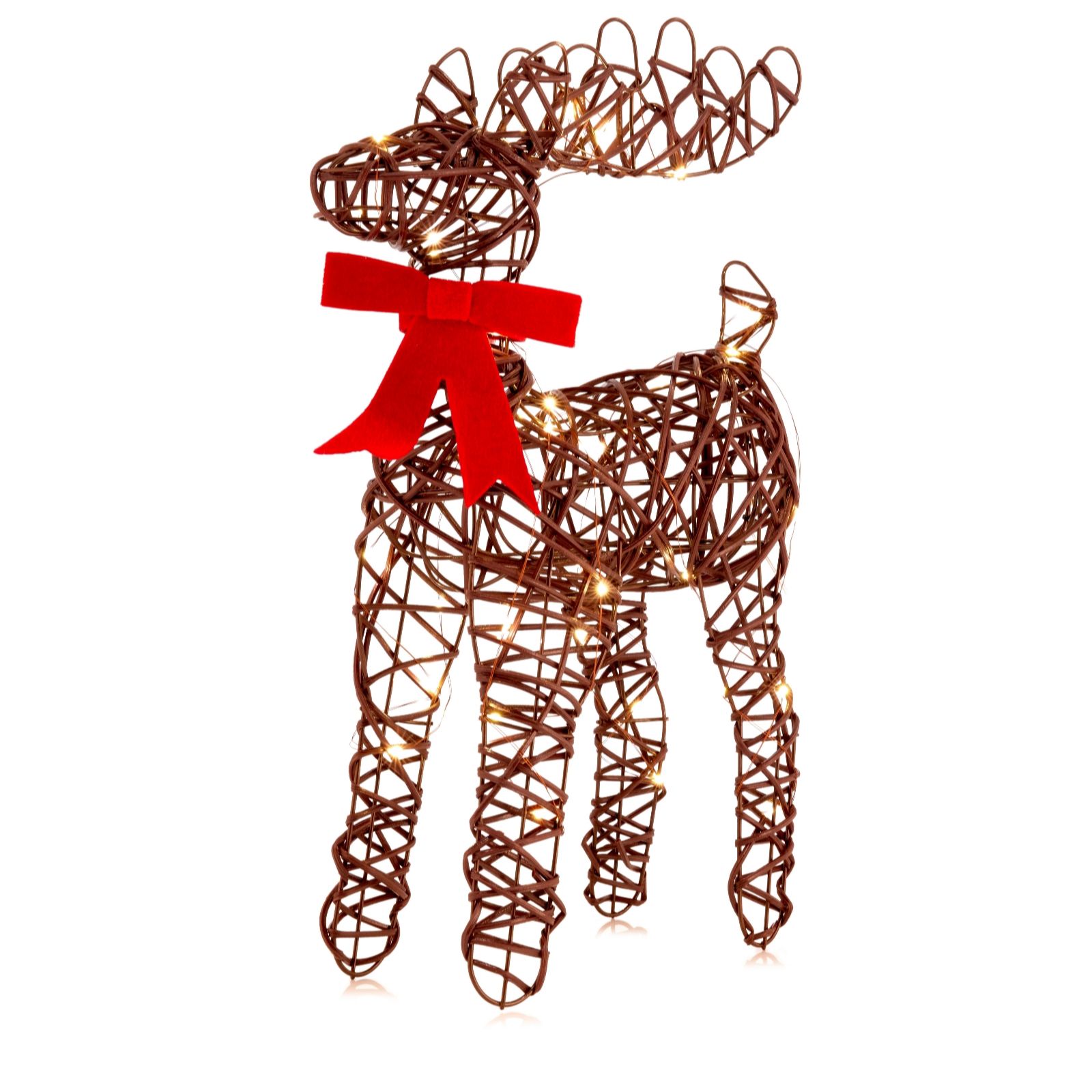 Sara By Sara Davies Pre Lit Bow Reindeer - QVC UK