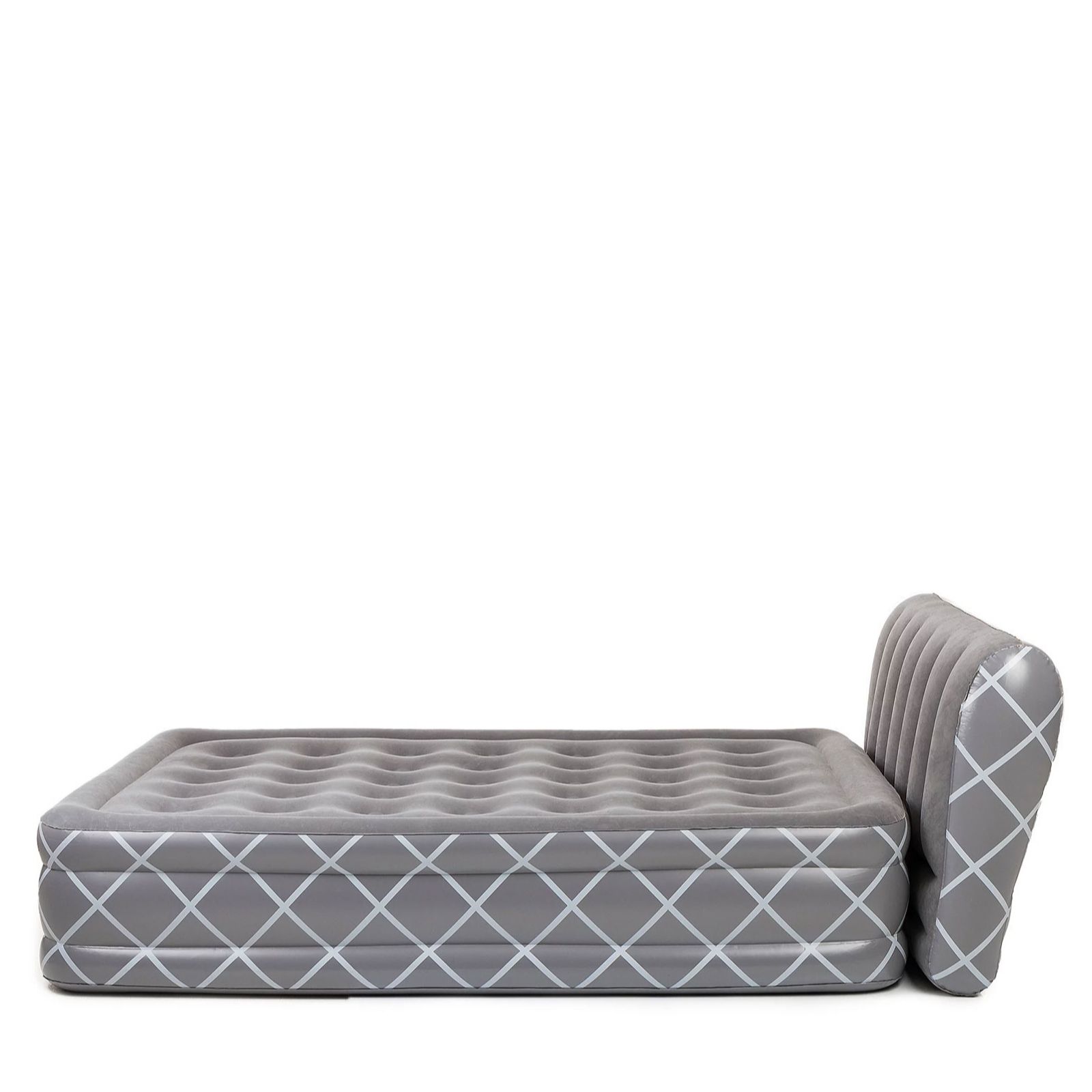 BODYFLEX Inflatable Printed Air Bed with Headboard & Integrated Pump ...