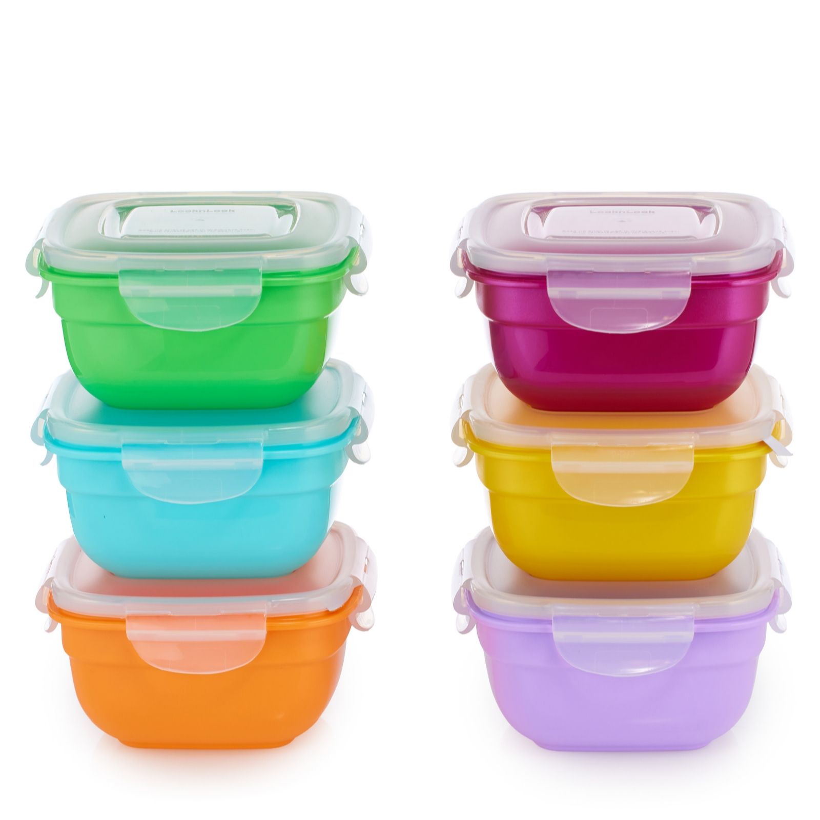 Lock & Lock Set of 6 Multi-Color Mini Zen Containers - QVC UK