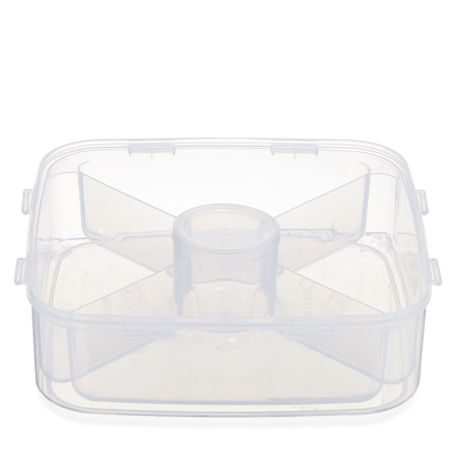 Lock & Lock Large Appetizer Tray with Handle Lid - QVC UK