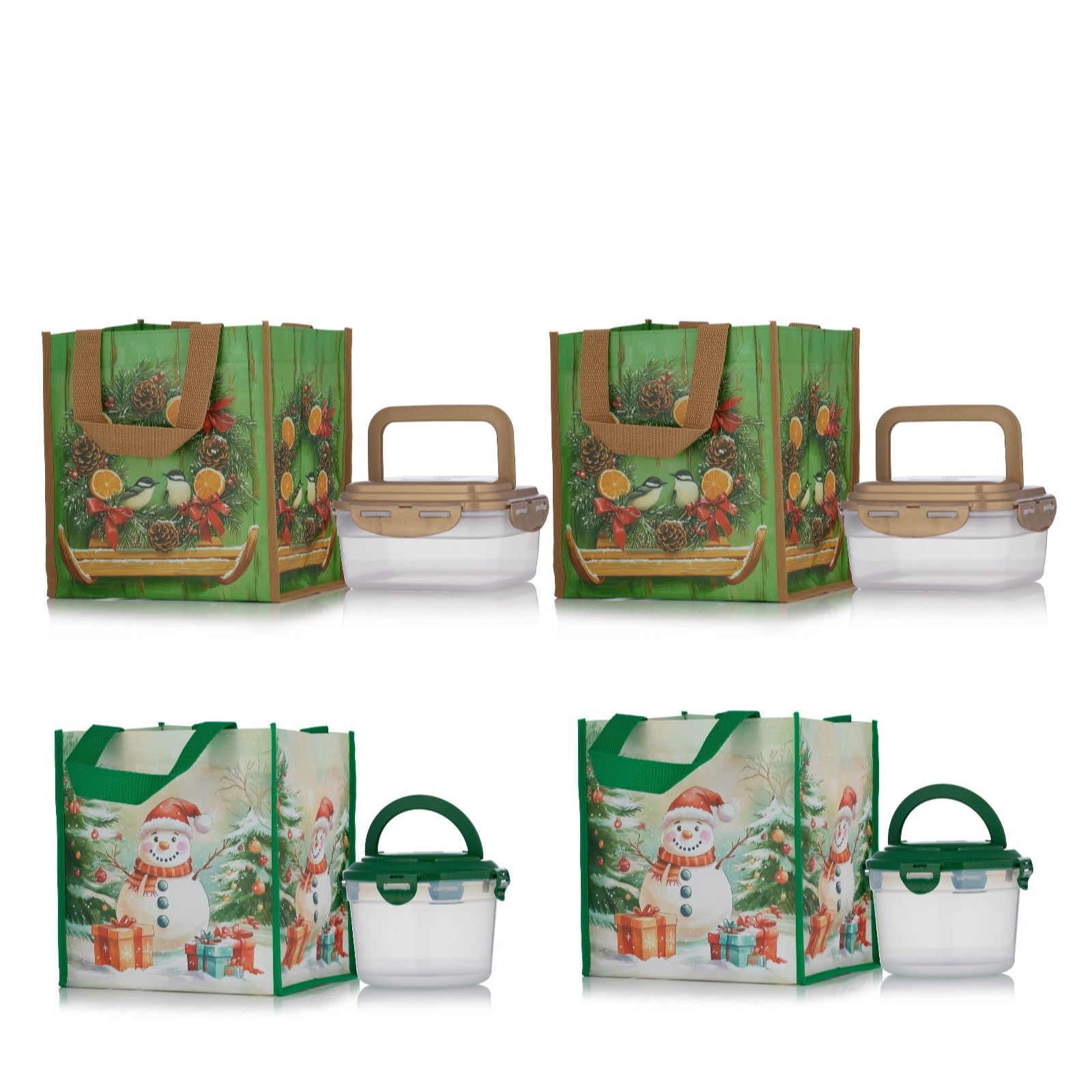 Lock & Lock Set of 4 Gift Bags & Containers - QVC UK