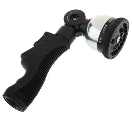 Set of 2 25' Coiled Garden Hoses with 9-Pattern Rotating Nozzle - QVC.com