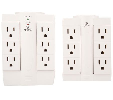 Set of 2 6-Outlet Swivel Surge & Swivel Tap Outlets - QVC.com