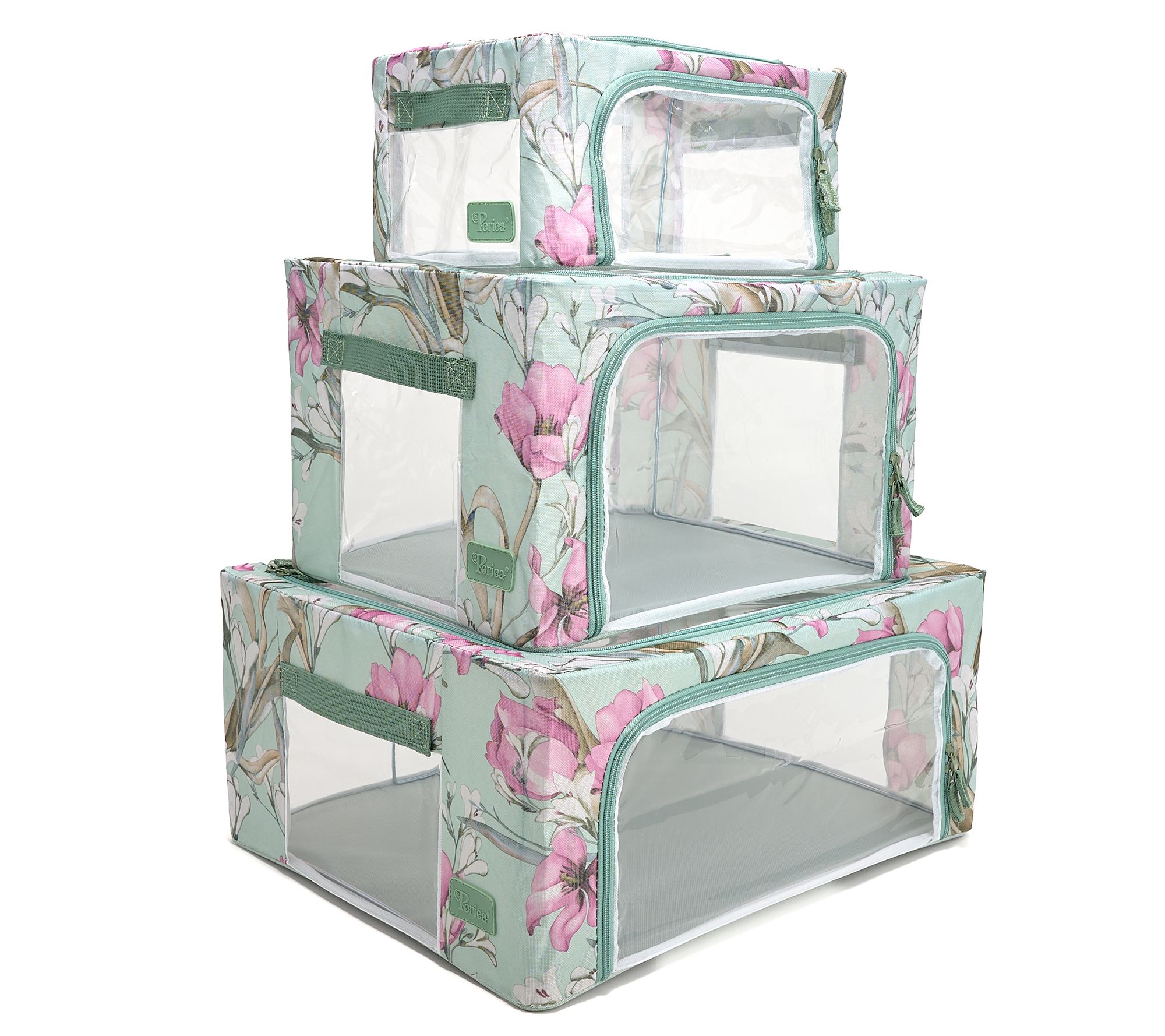 Periea Set of 3 Assorted Storage Boxes w/Clear Windows - QVC.com