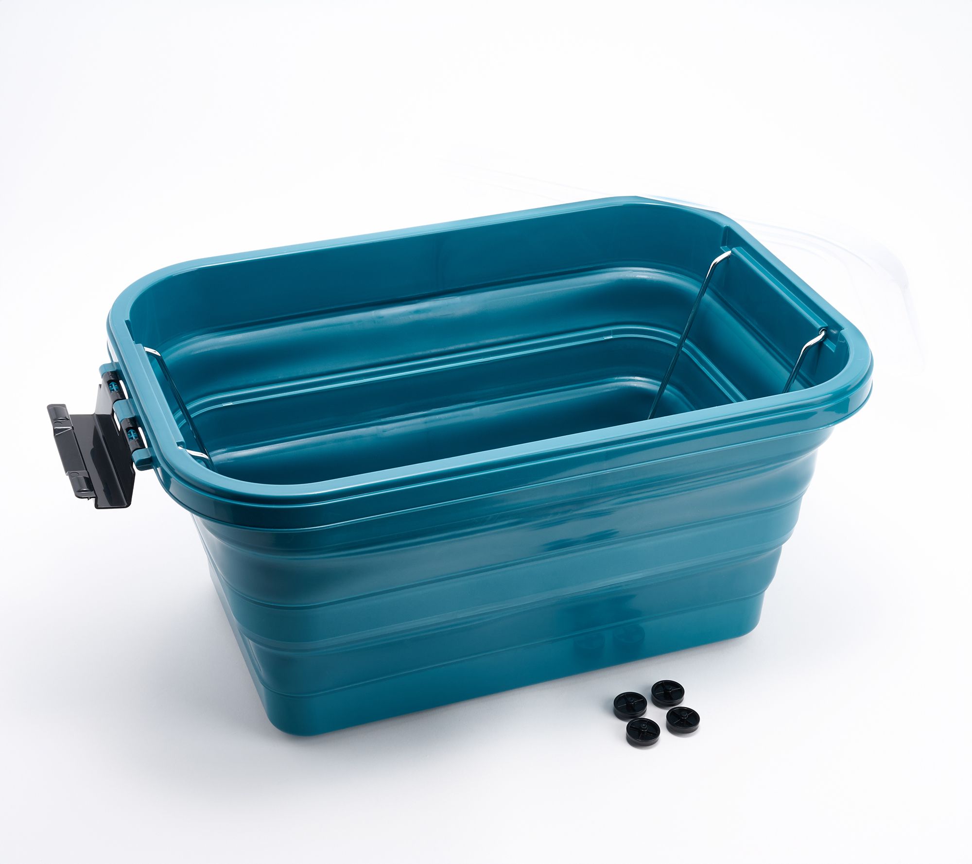 Cella Set of 2 XL Collapsible Storage Bins with Lids & Wheels - QVC.com