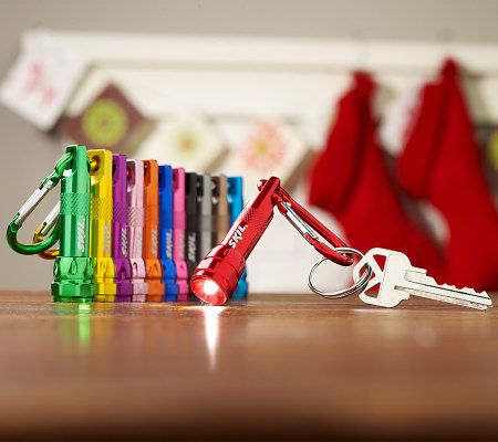 SKIL 12 Piece LED Flashlight Set with Carabiner Clips - QVC.com