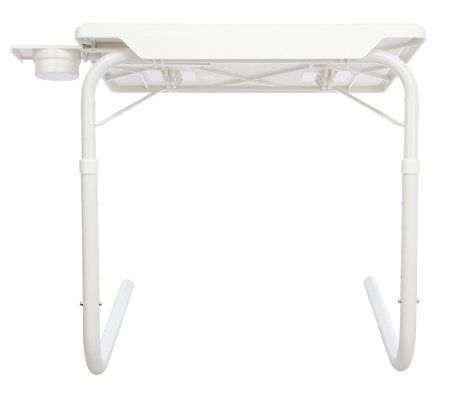 Table Mate Multi-Purpose Adjustable Folding Table w/Cup Holder - QVC.com