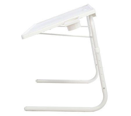 Table Mate Multi-Purpose Adjustable Folding Table w/Cup Holder - QVC.com