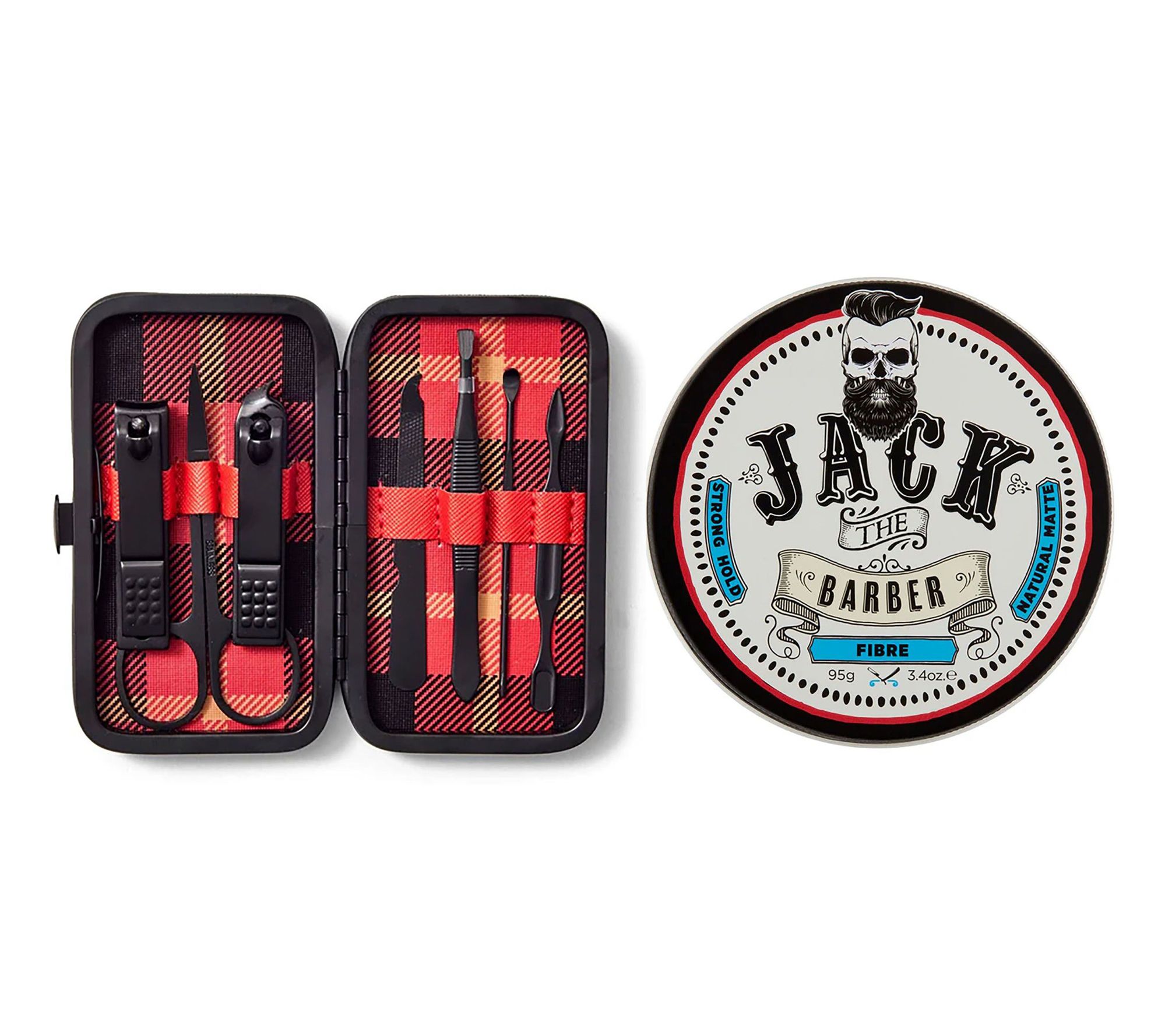 Jack the Barber Hair/Beard Fibre & 7Pc GroomingKit Bundle - QVC.com