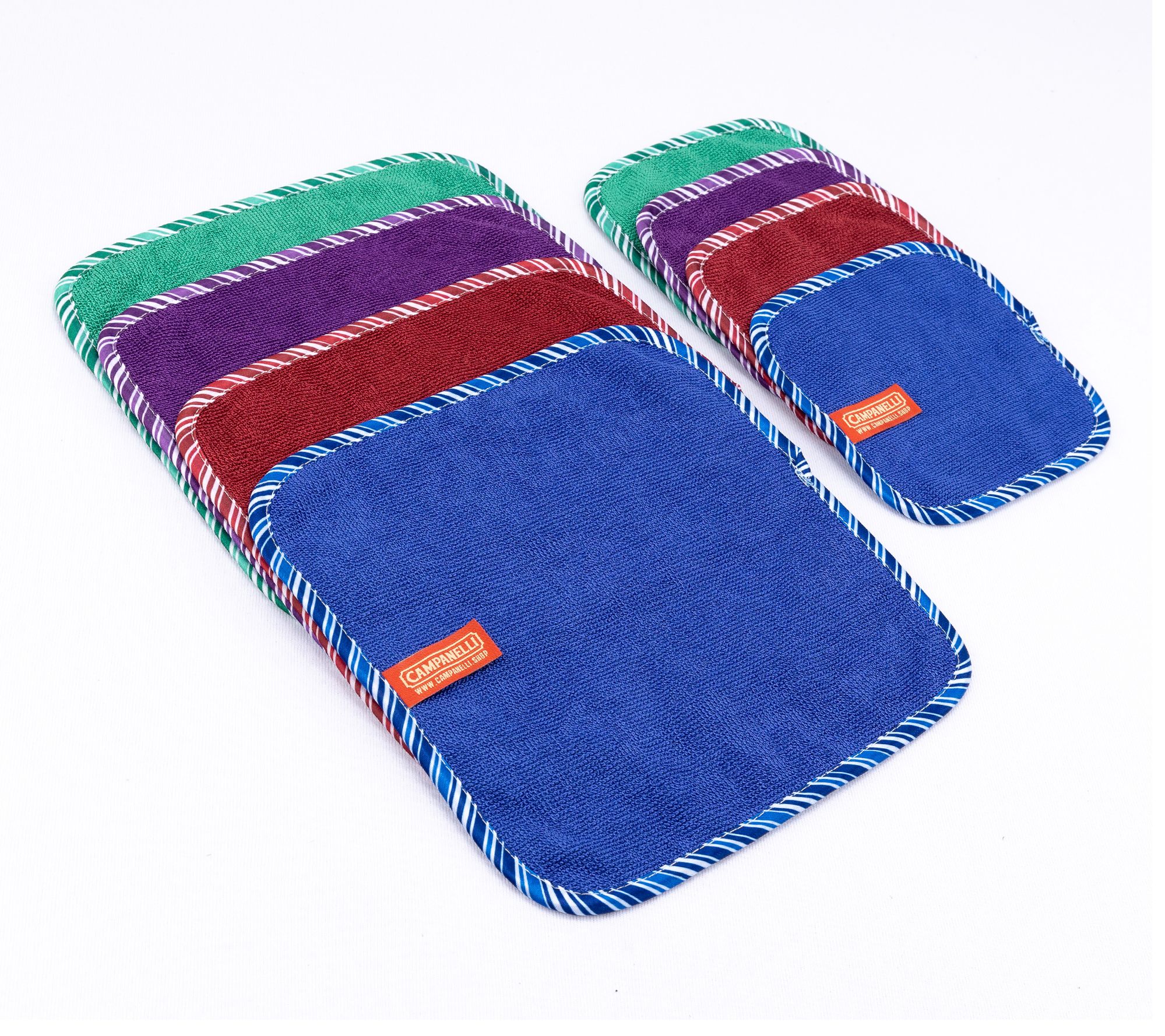 CAMPANELLI 8-Piece 6"x6" and 10"x10" Loopy Towels in (4) Gift Bags ...