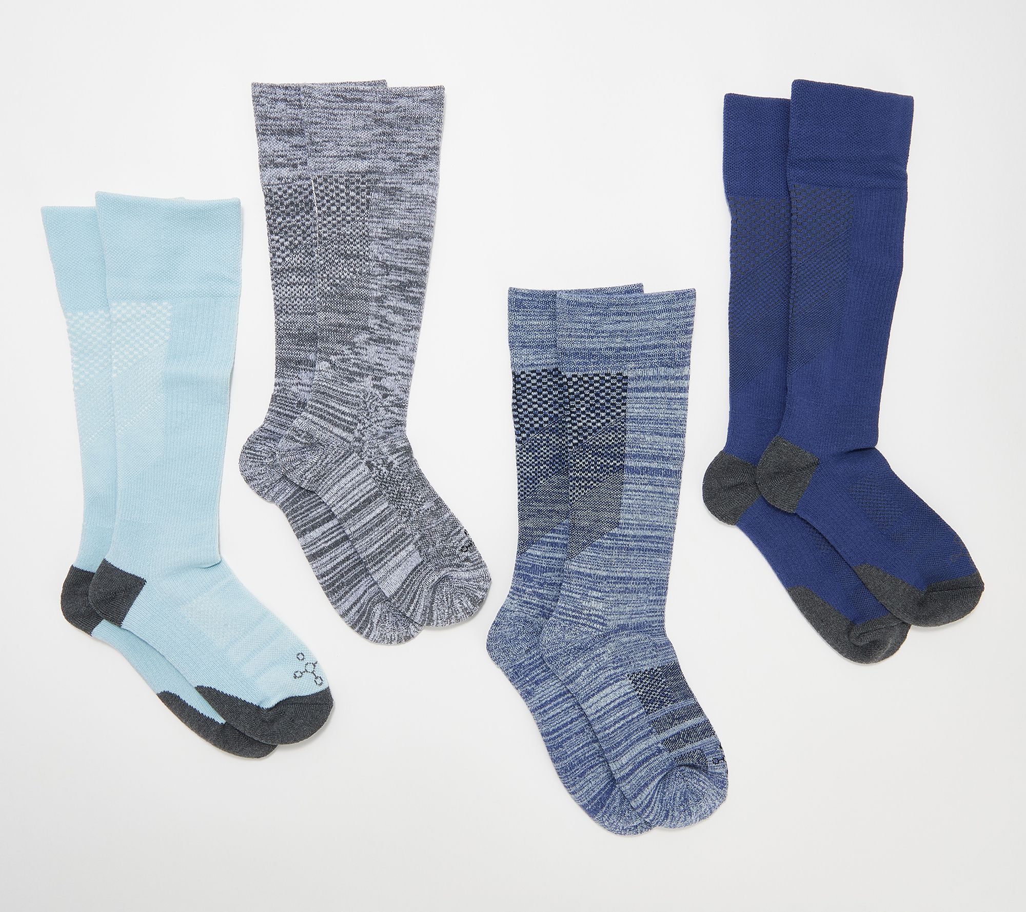 (QVC) Tommie Copper Set of 4 Compression Socks with UltraGuard ...