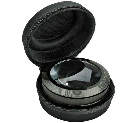 5X Magnifying Glass with LED Light and Case and Case - QVC.com