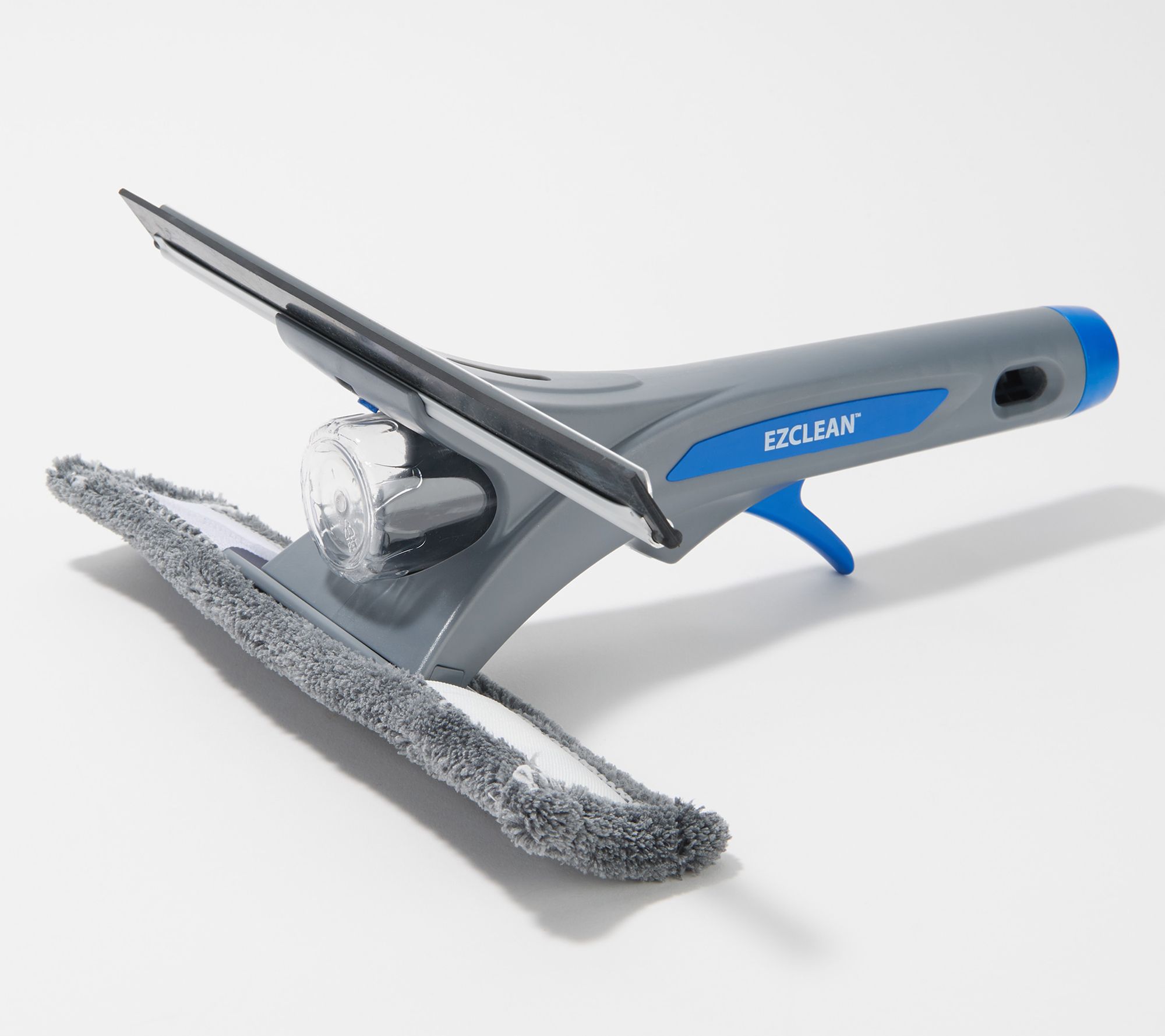 EZCLEAN Long Reaching Window Scrubber & Squeegee - QVC.com