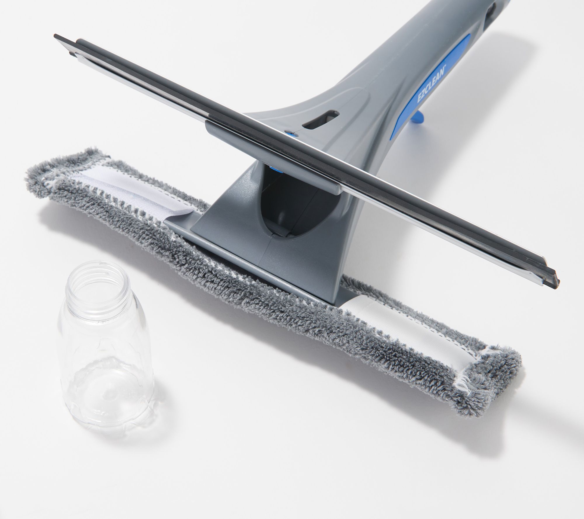EZCLEAN Long Reaching Window Scrubber & Squeegee - QVC.com