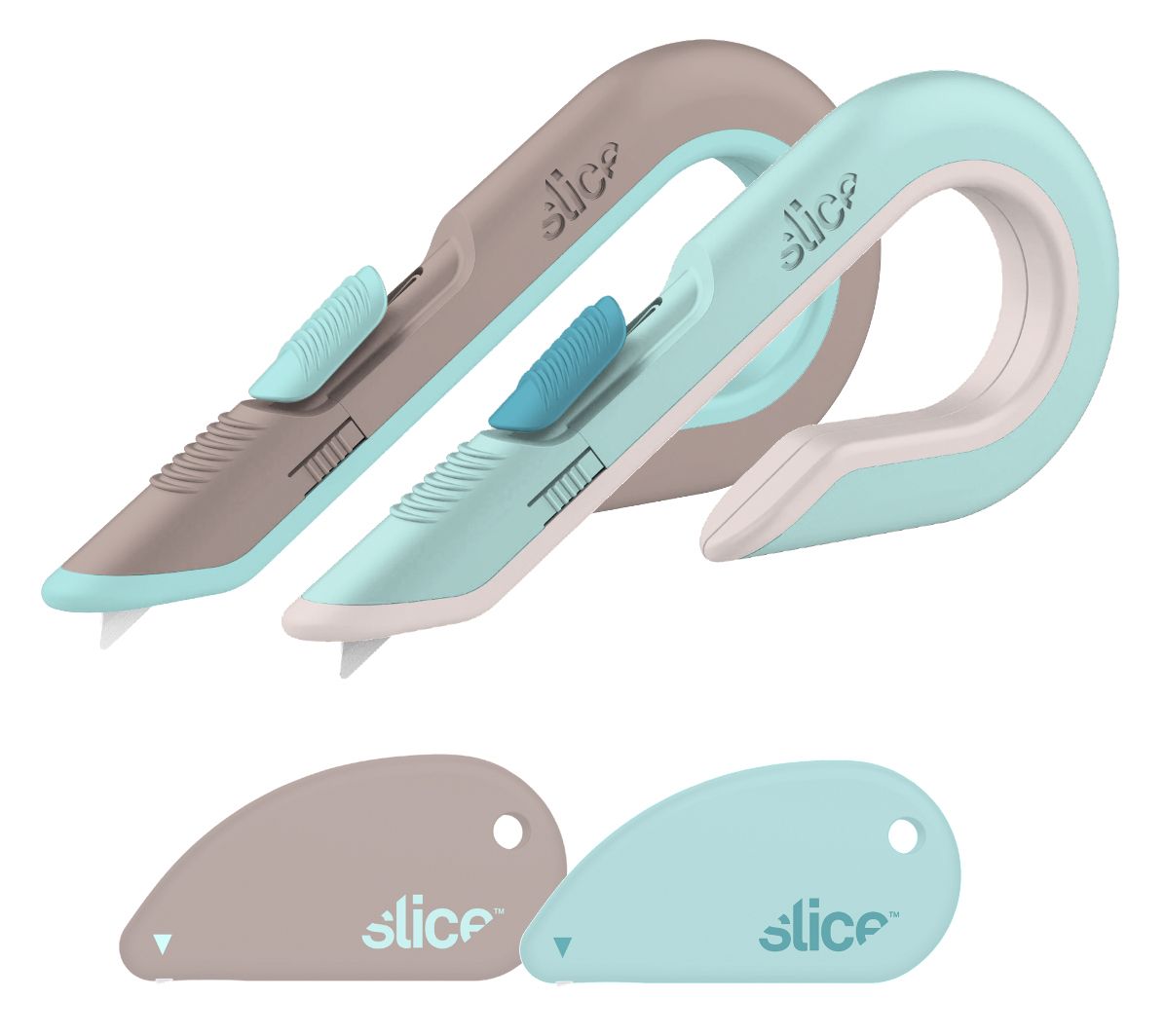 Slice Set of 2 Ceramic Box Cutters and 2 Safety Cutters - QVC.com