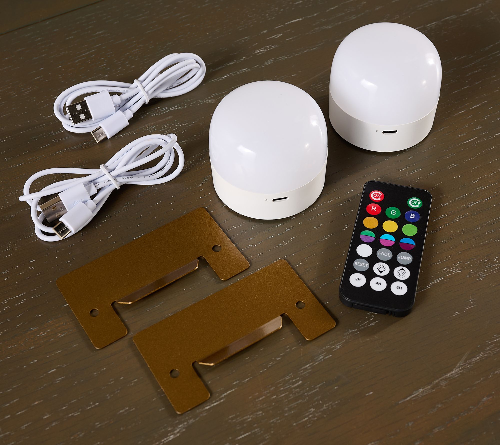 "As Is" Brightliving Set of 2 RGB Wireless LED Wall Sconce - QVC.com