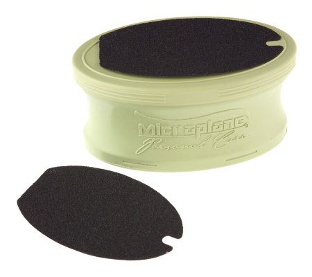 Microplane Stainless Steel Foot File with Contour Grip & Snap-on Cover ...