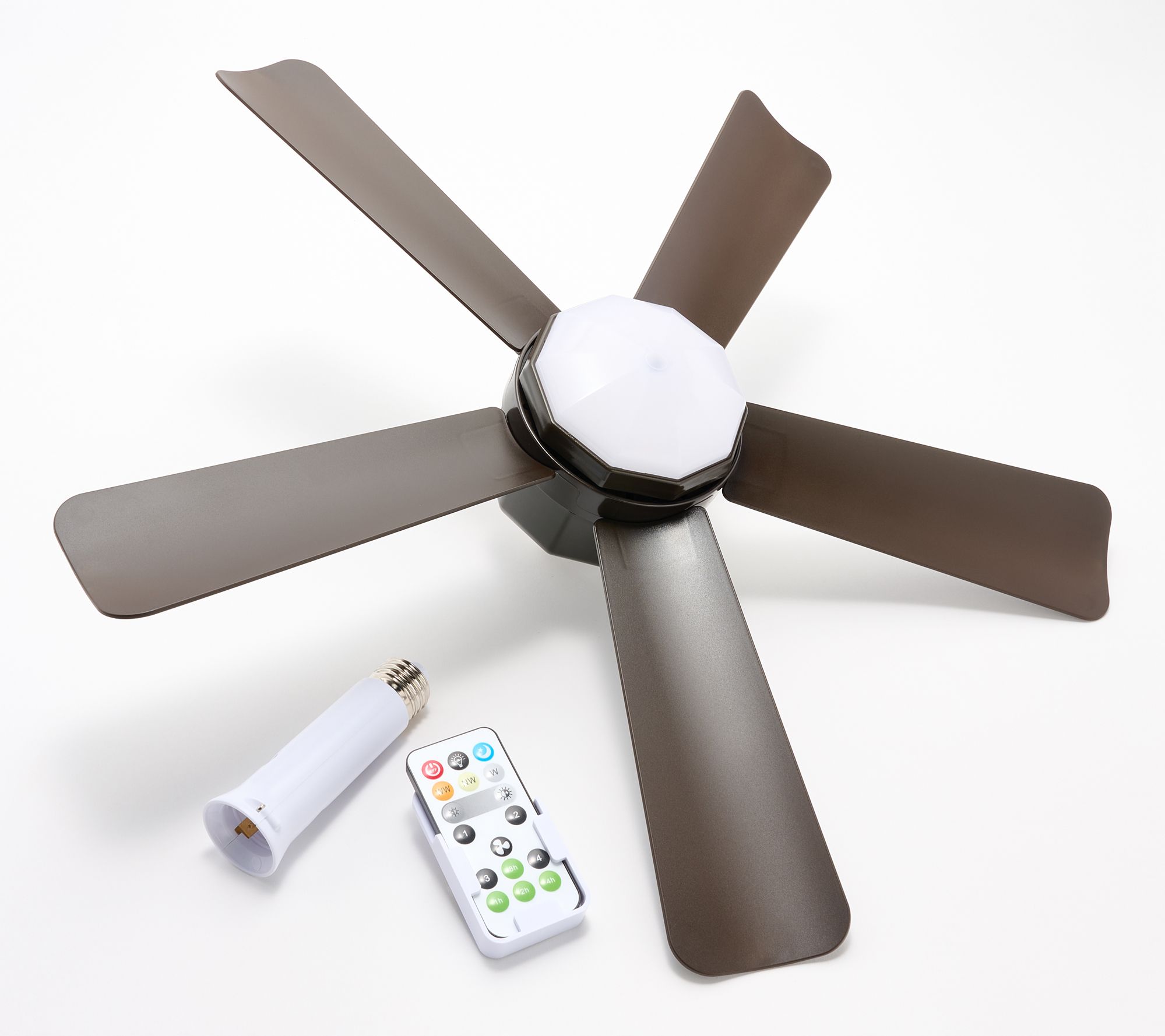 "As Is" Cascade Pro 2-in-1 Socket Ceiling Fan & LED Light - QVC.com