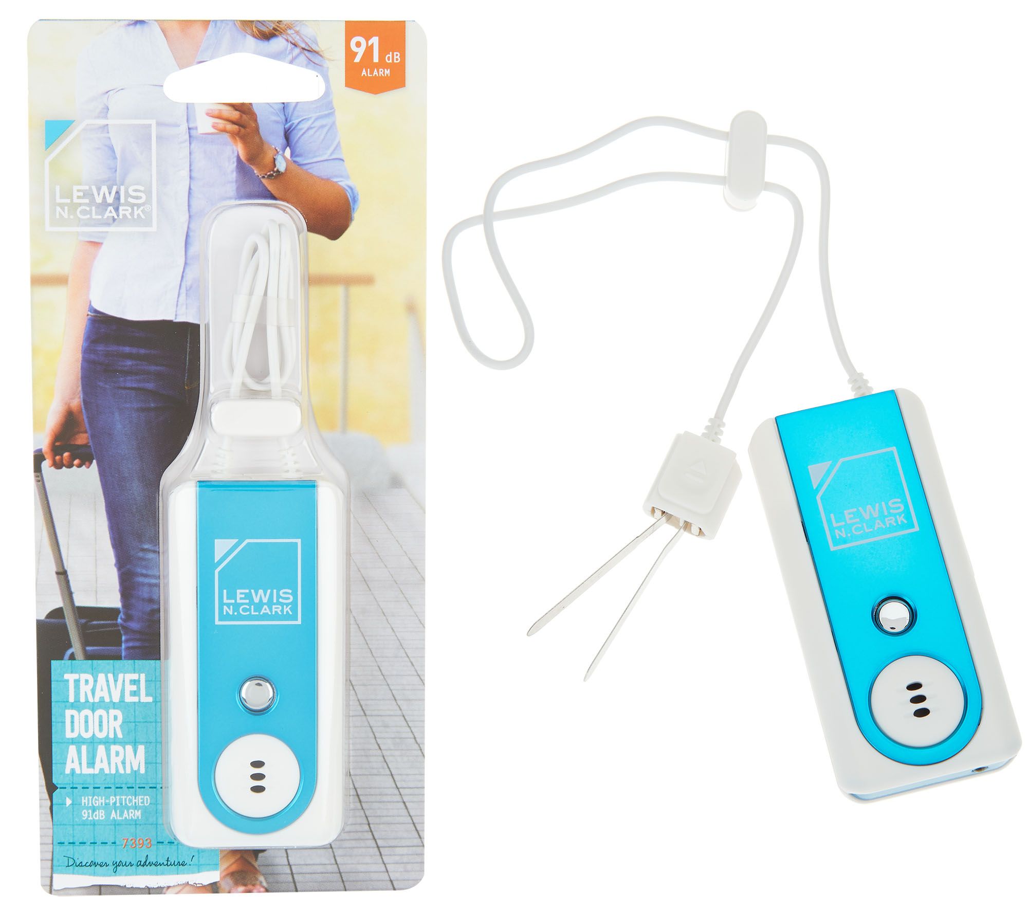 Set of 2 Portable Safety Alarm Device with Built in LED Flashlight ...