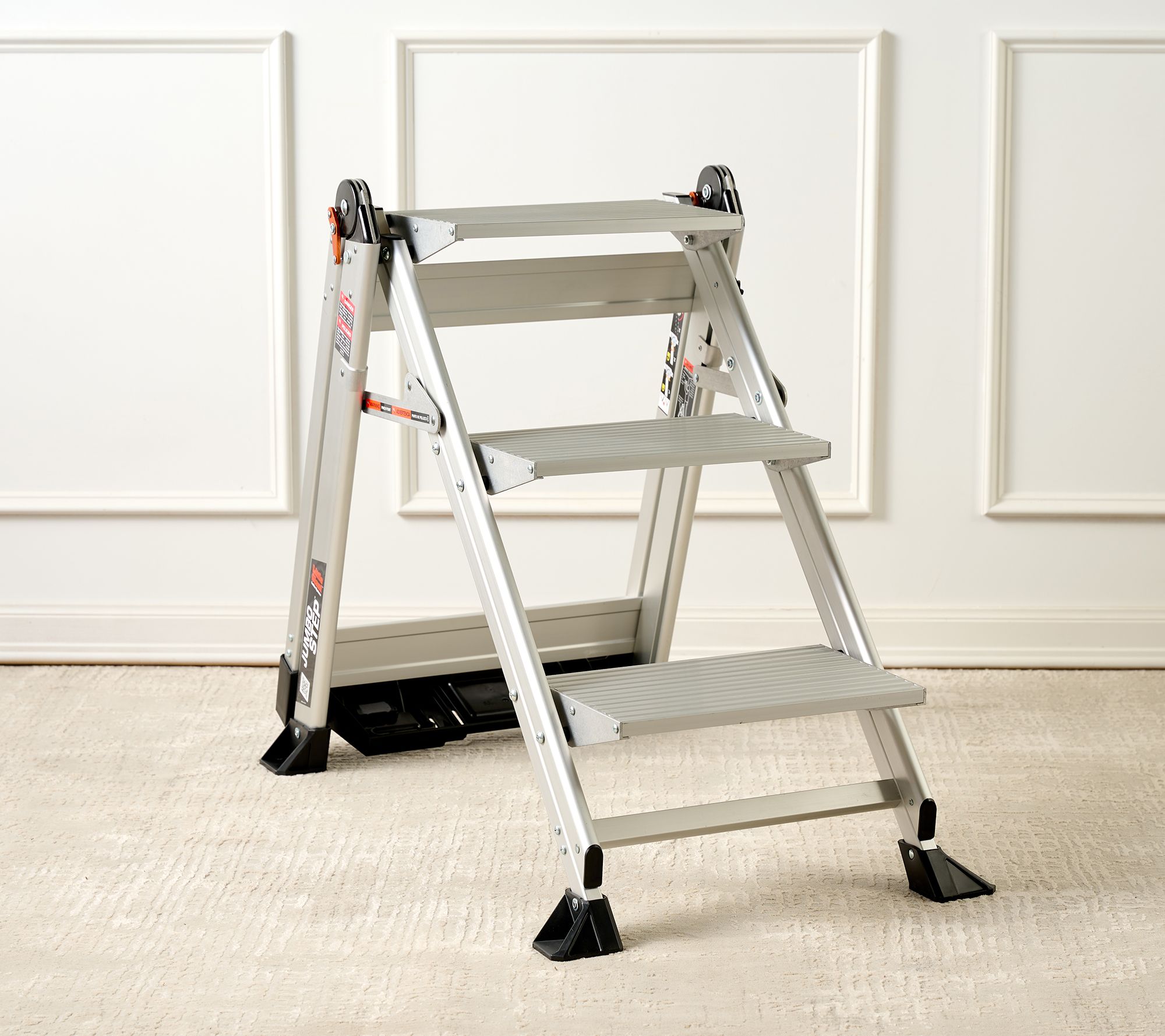 Little Giant Jumbo Step 3-Step Aluminum Step Ladder - QVC.com