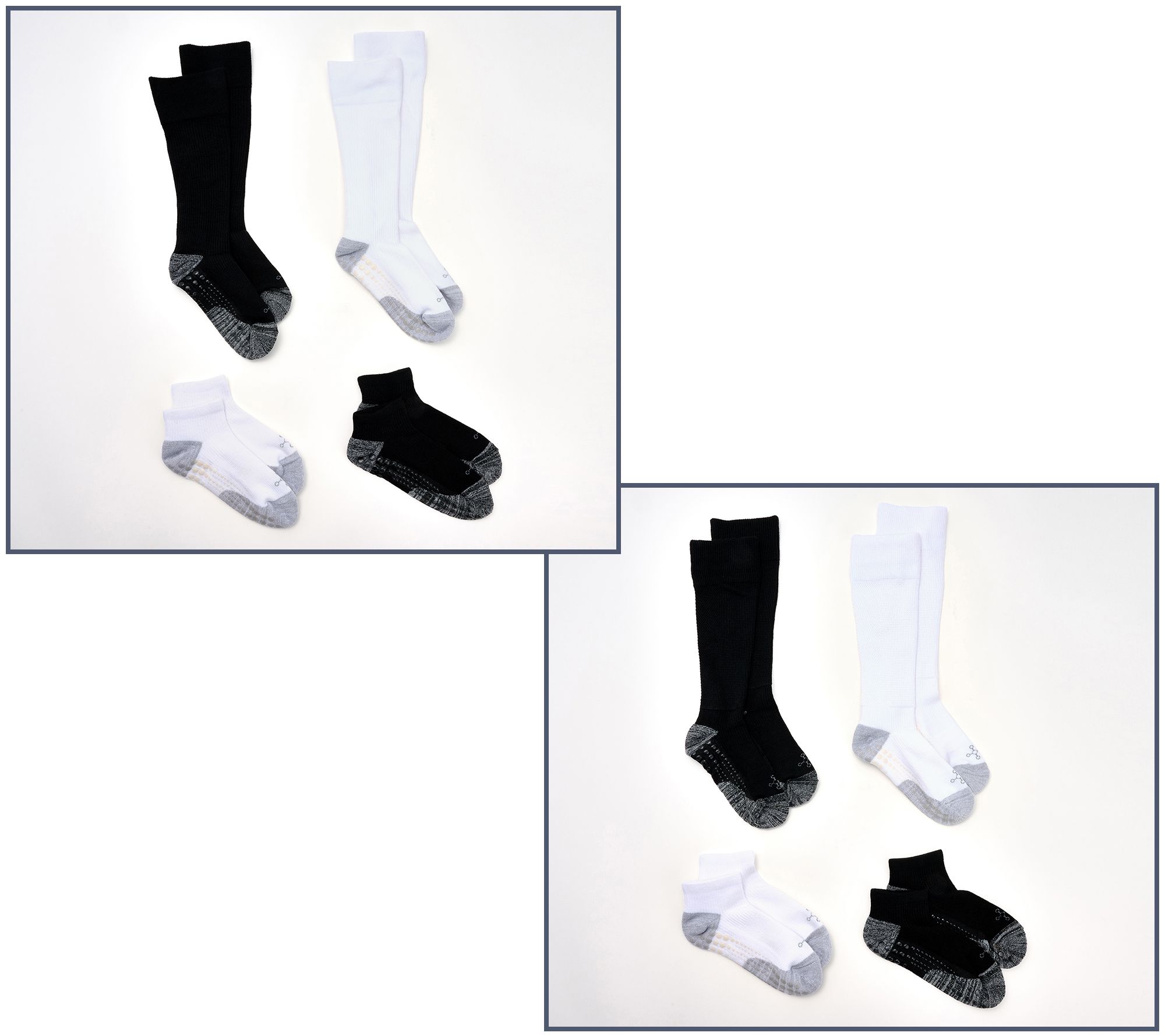 Tommie Copper Set of 4 Ankle & OTC Socks w/ UltraGrip Technology - QVC.com