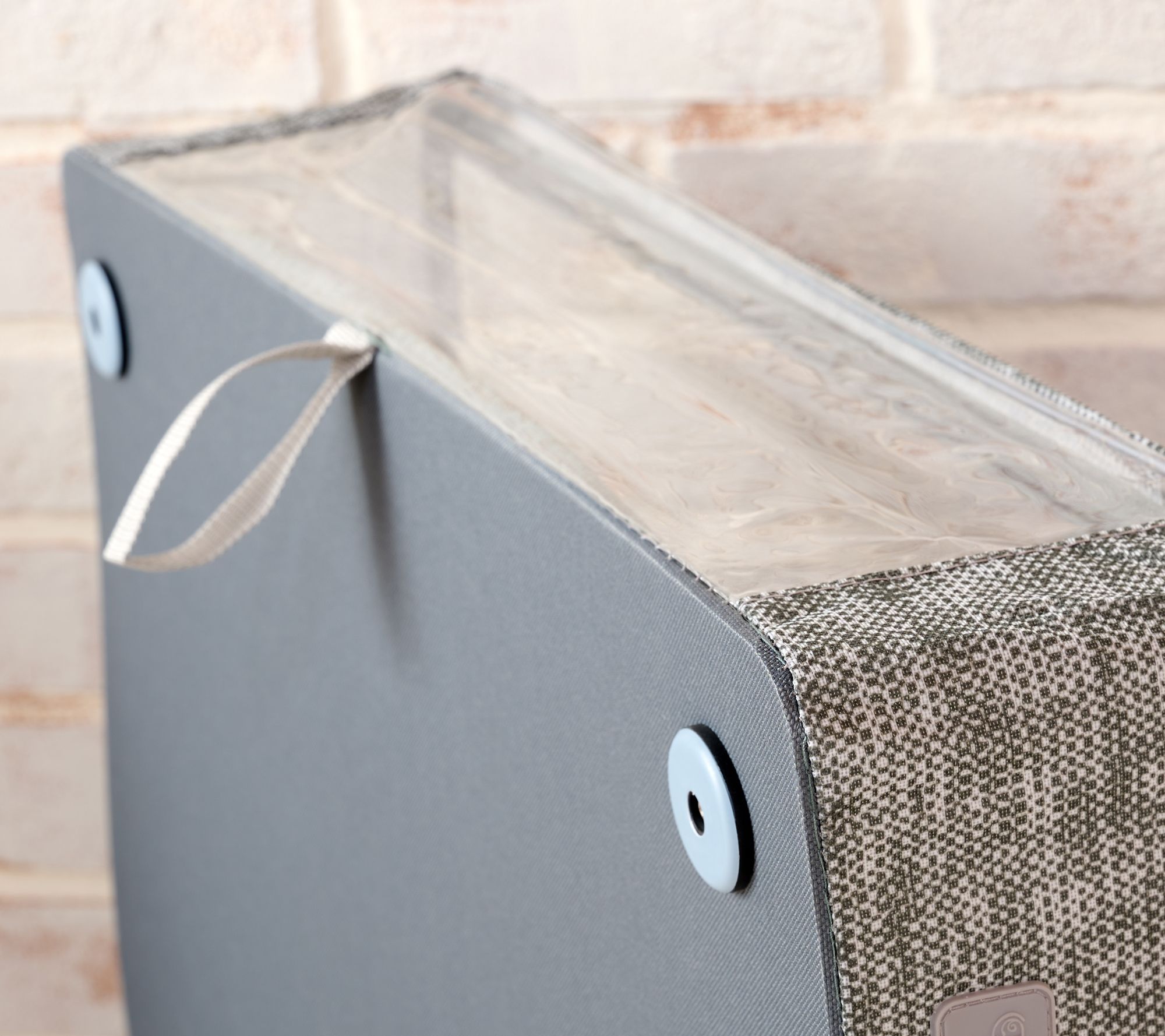 "As Is" Periea Set of 2 Large Slim Storage Boxes with Gliders - QVC.com