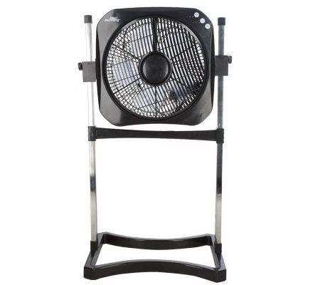Air Innovations Adjustable 12" Stand Fan w/ Whirl Cool Grill - QVC.com