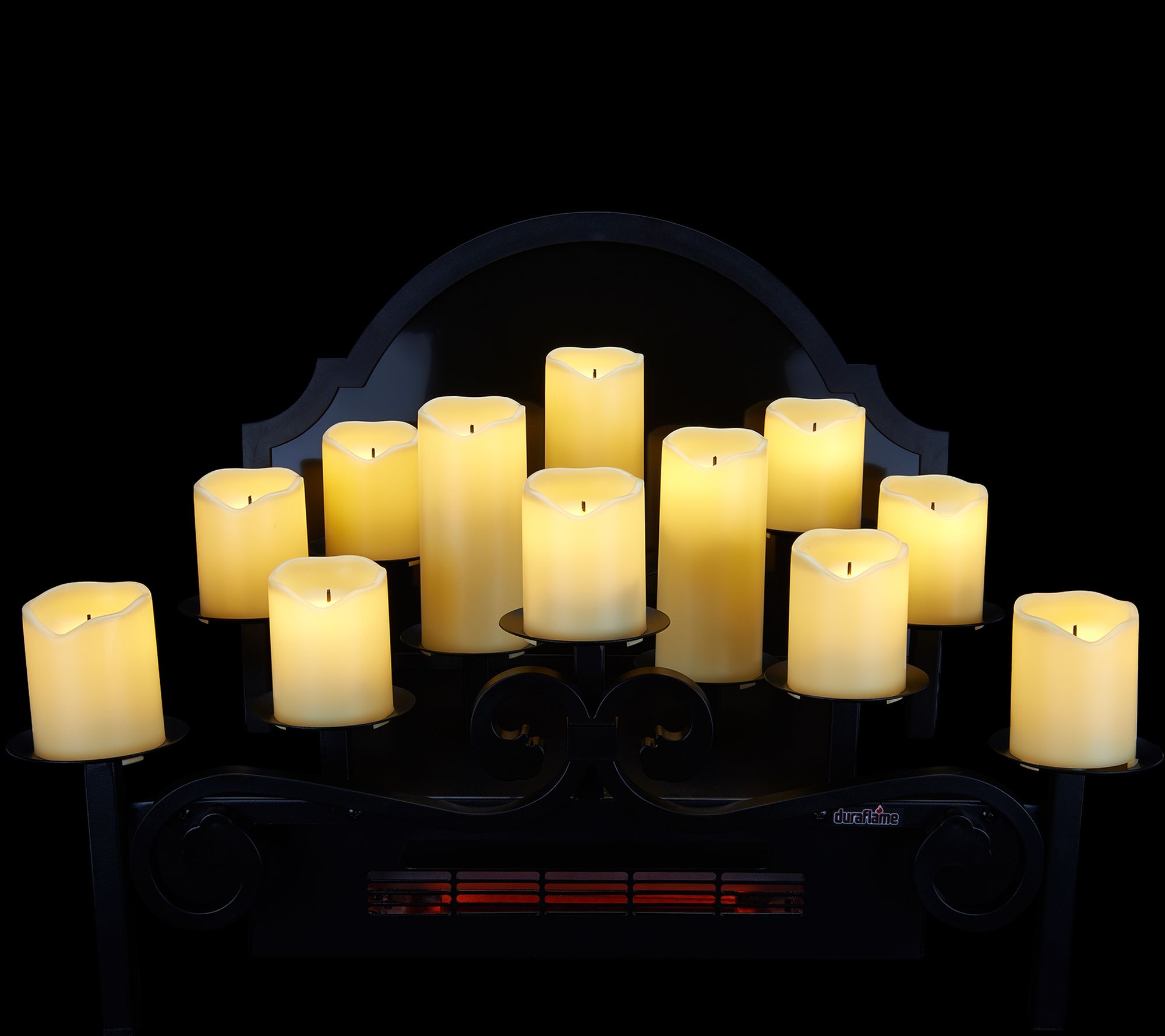 Duraflame Heated Candelabra Fireplace Insert/Display - QVC.com