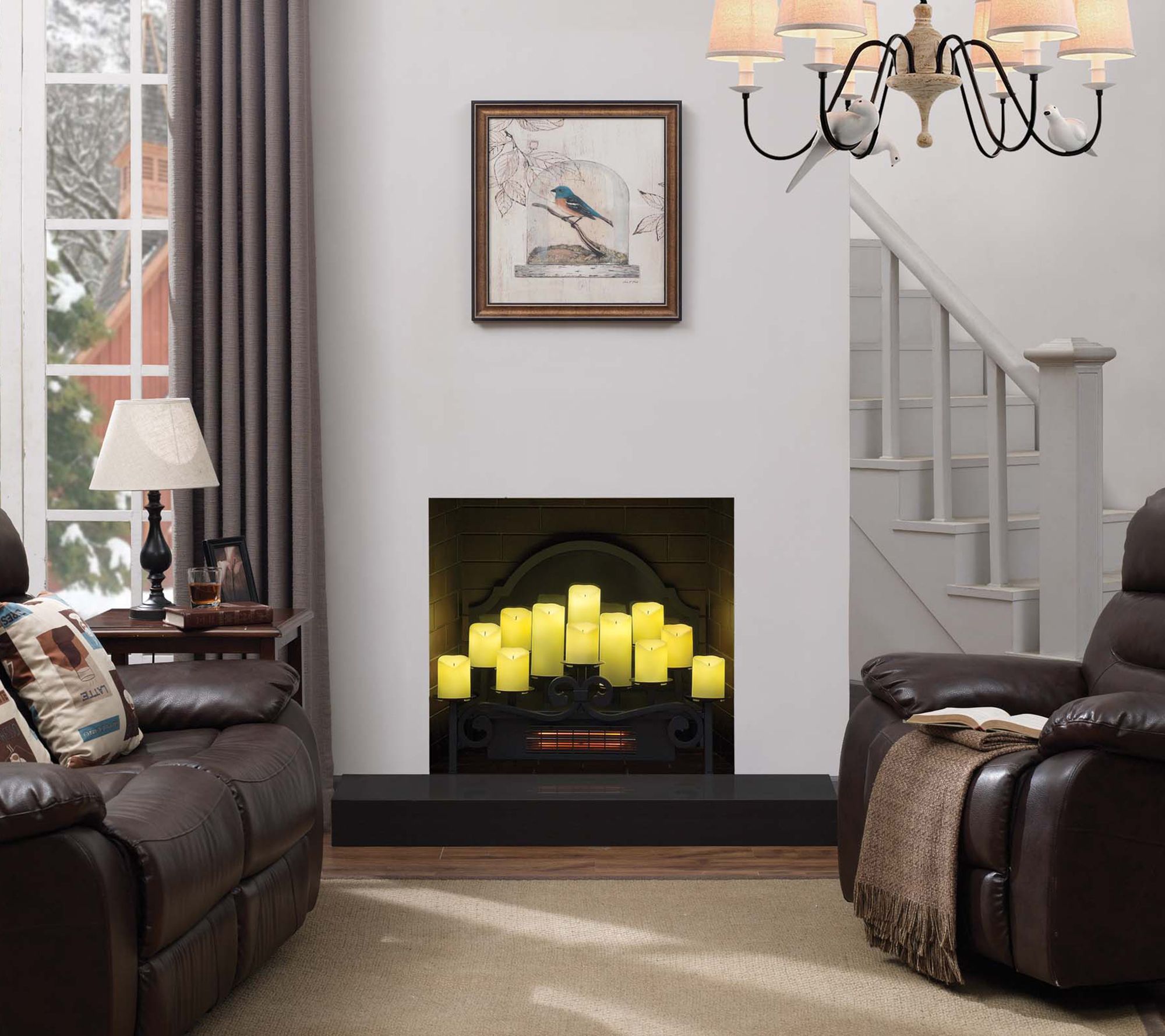 Duraflame Heated Candelabra Fireplace Insert/Display - QVC.com