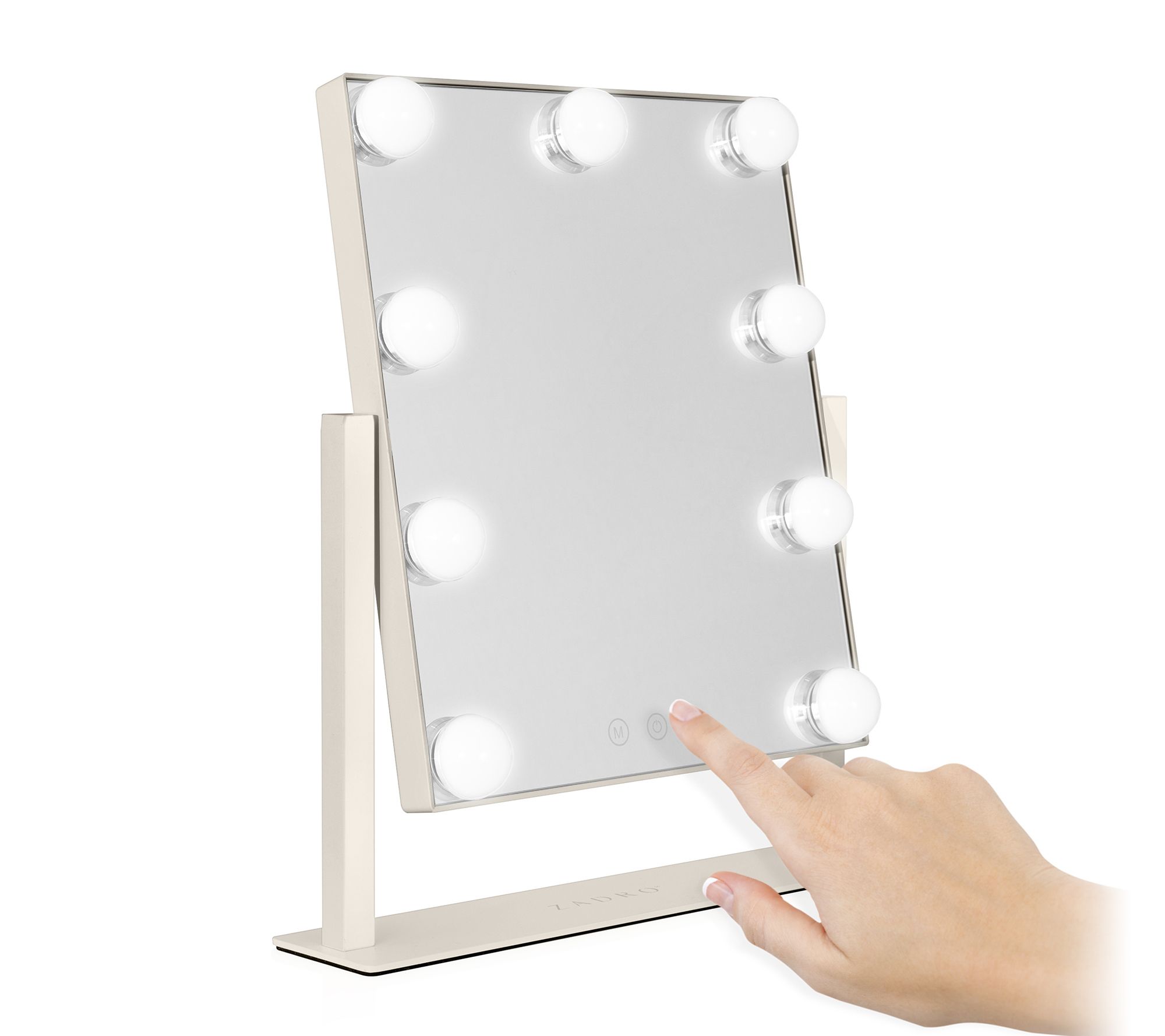 Zadro 9 Led Light Bulb Hollywood Vertical Makeup Mirror - QVC.com
